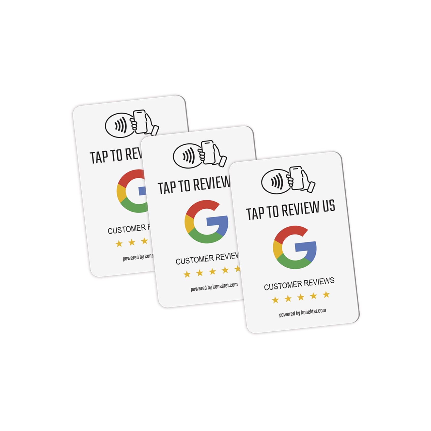 Google Review Tap Cards With Stands (x3), Skyrocket Your Online ...