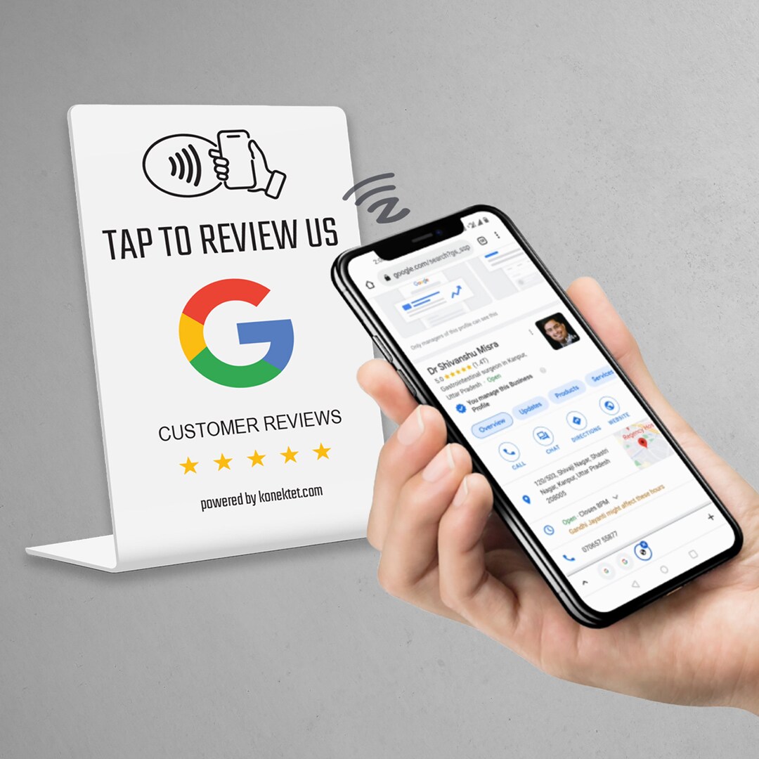 NFC Google Review Stand, Skyrocket Your Online Reputation Designed to ...
