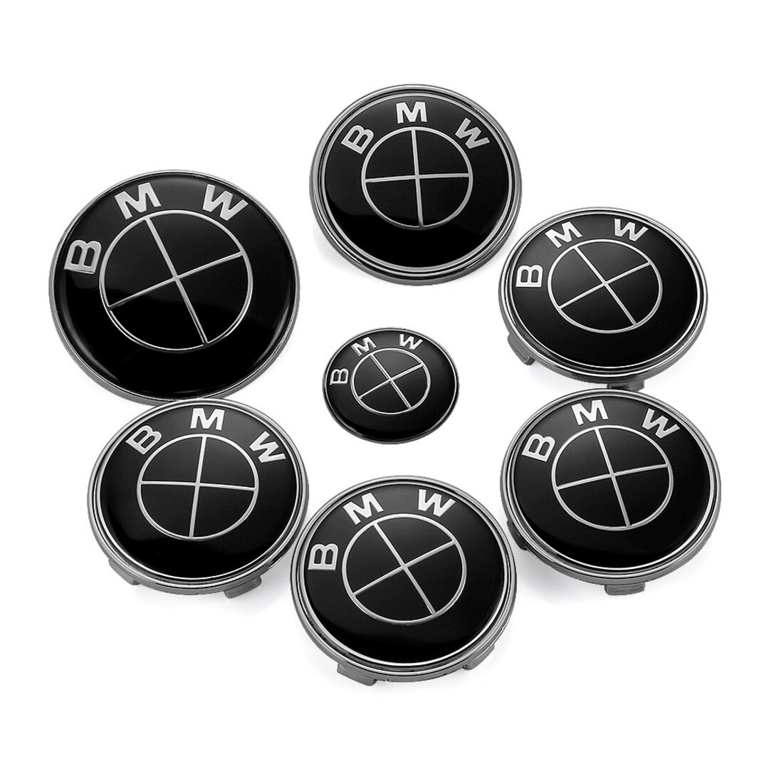 7pcs/set BMW Logo Emblem Badge 82mm Bonnet74mm Trunksteering - Etsy