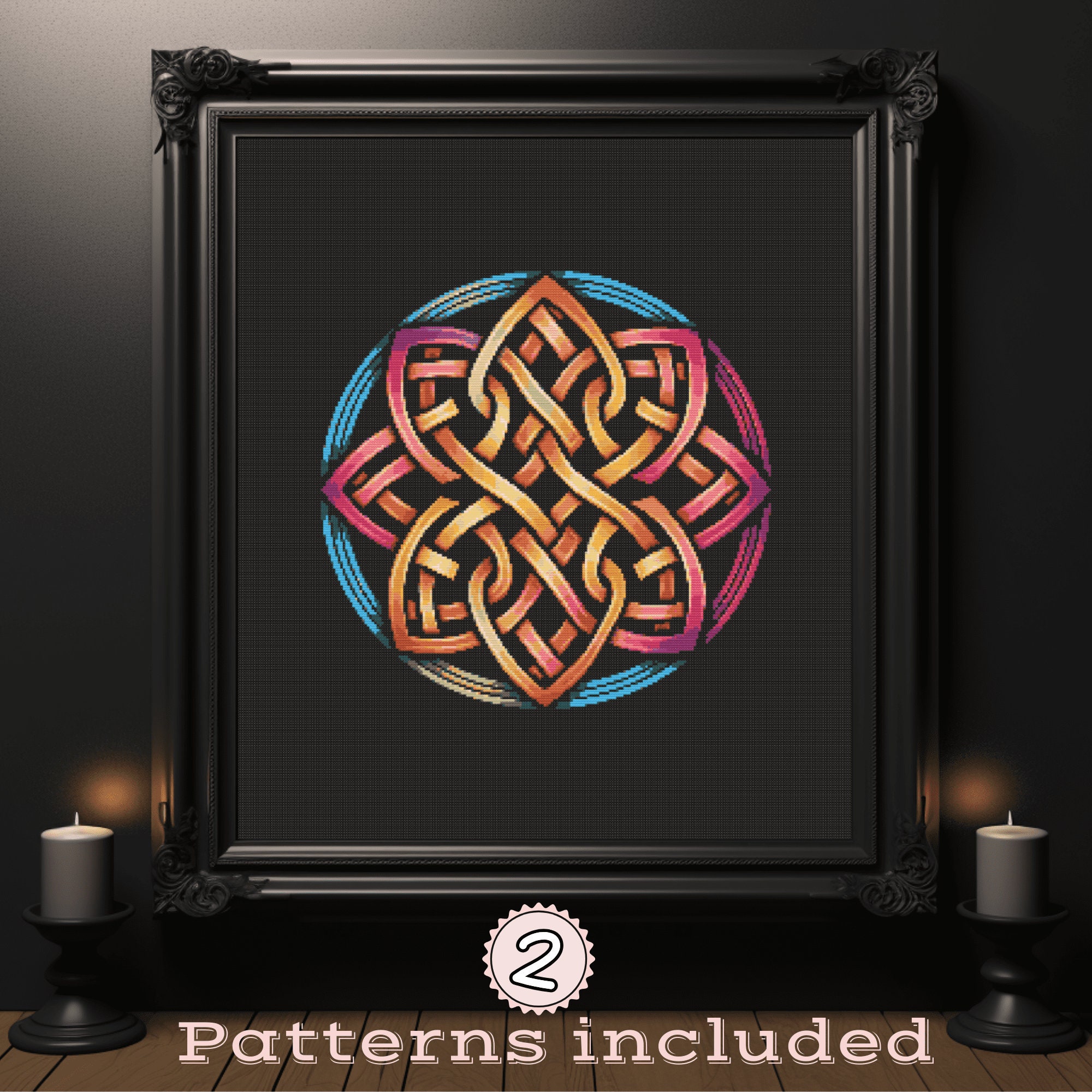 Celtic Cross Stitch, Celtic Knot Pattern, Gothic Cross Stitch, DMC ...