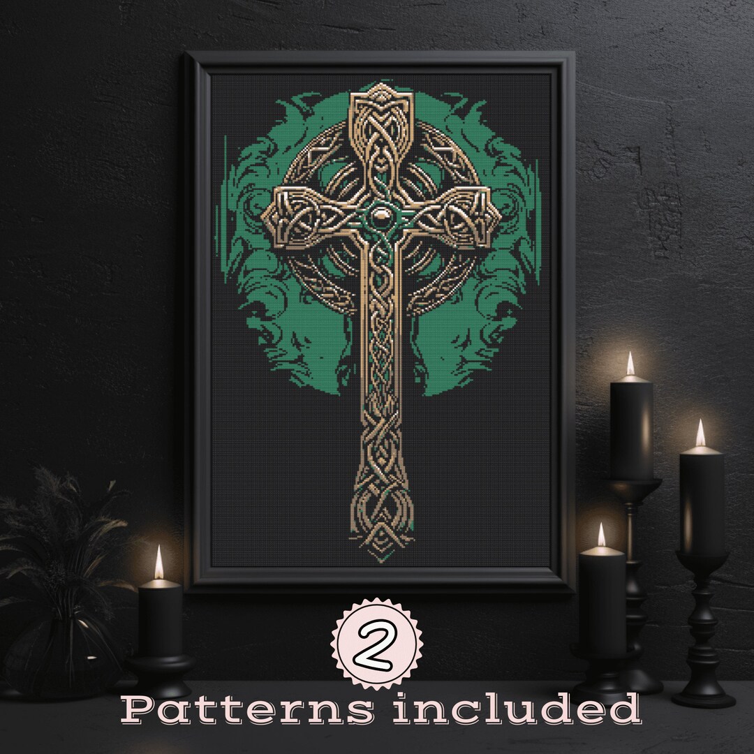 Celtic Cross Stitch, Celtic Pattern, Gothic Cross Stitch, DMC Thread ...