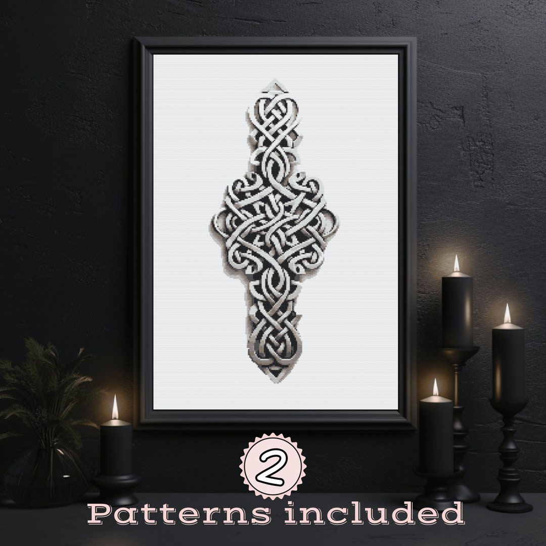 Celtic Cross Stitch Celtic Knot Pattern Gothic Cross Stitch - Etsy