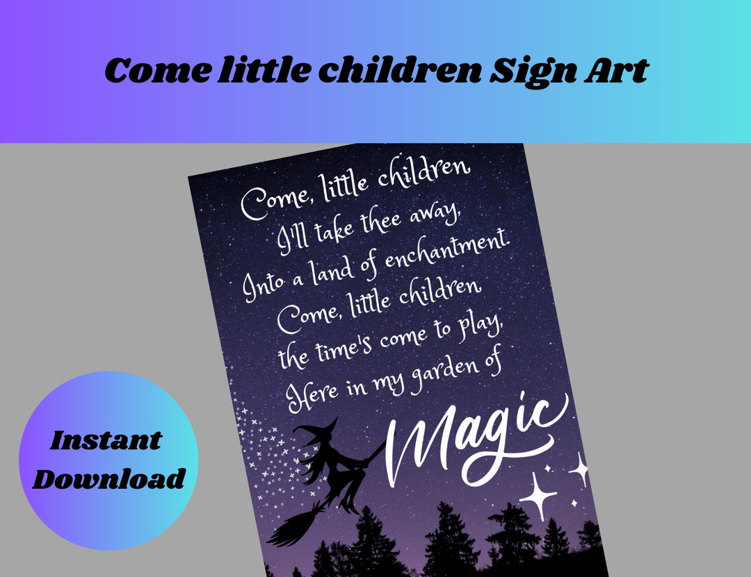 Come Little Children Printable Art - Etsy