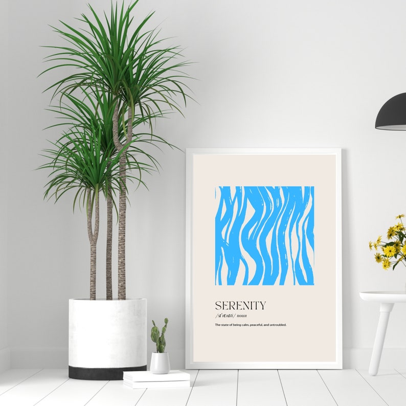 Serenity, Abstract Word Definition Art Print, Wall Art, Home Decor ...