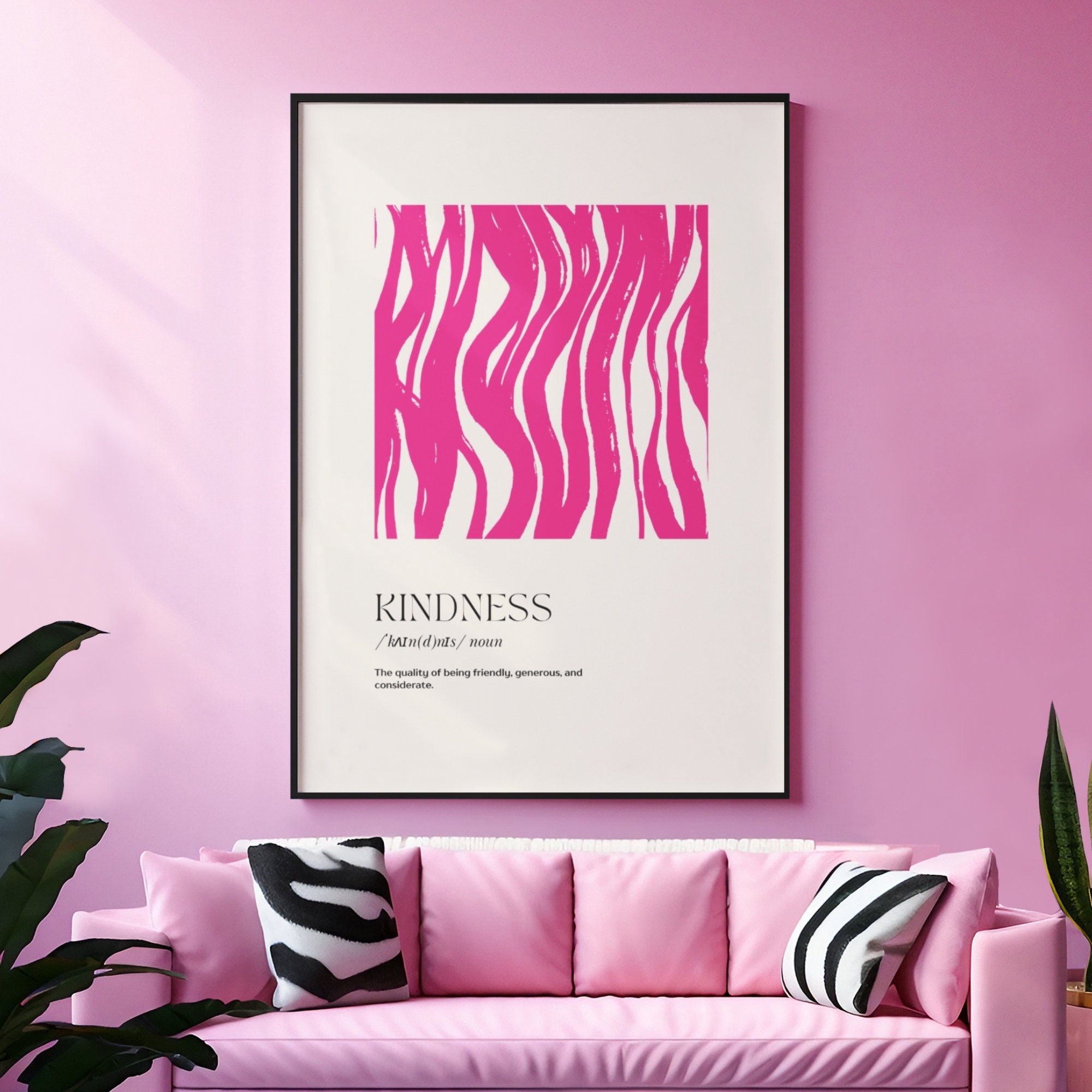Kindness, Abstract Word Definition Art Print, Wall Art, Home Decor ...