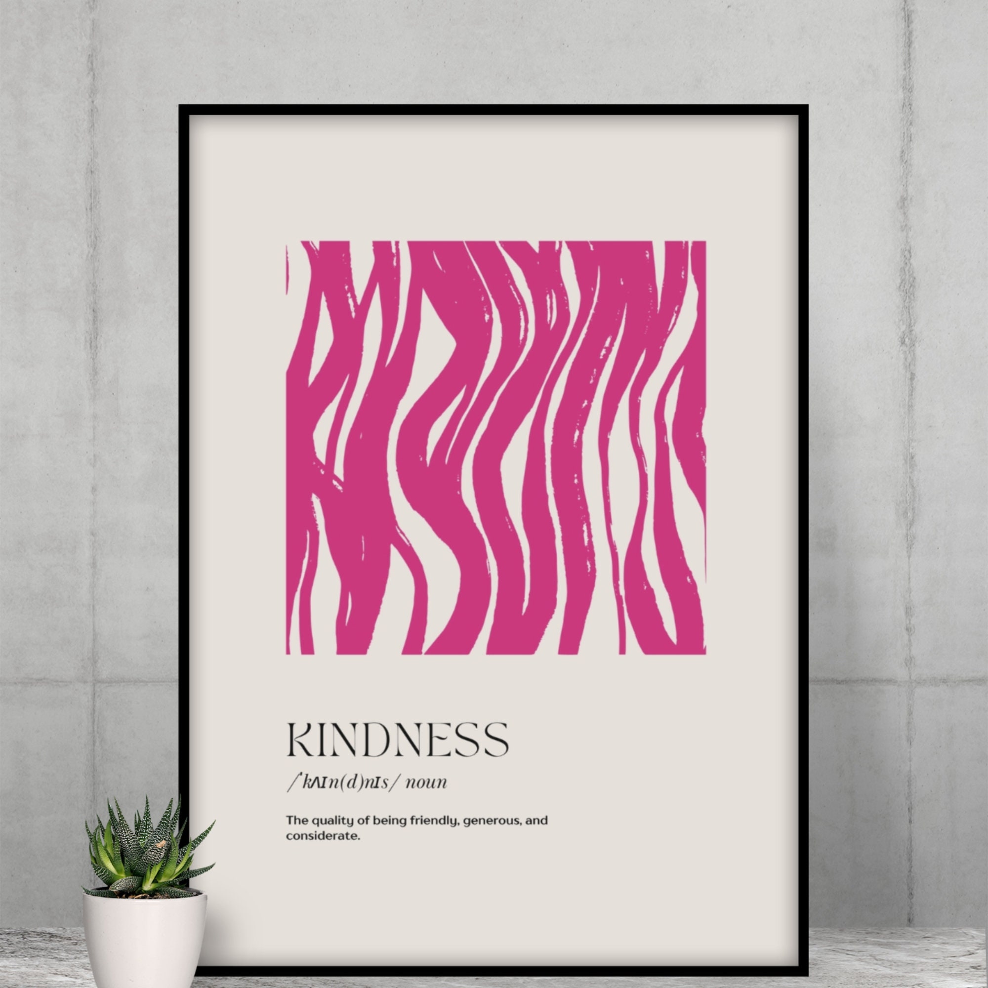 Kindness, Abstract Word Definition Art Print, Wall Art, Home Decor ...