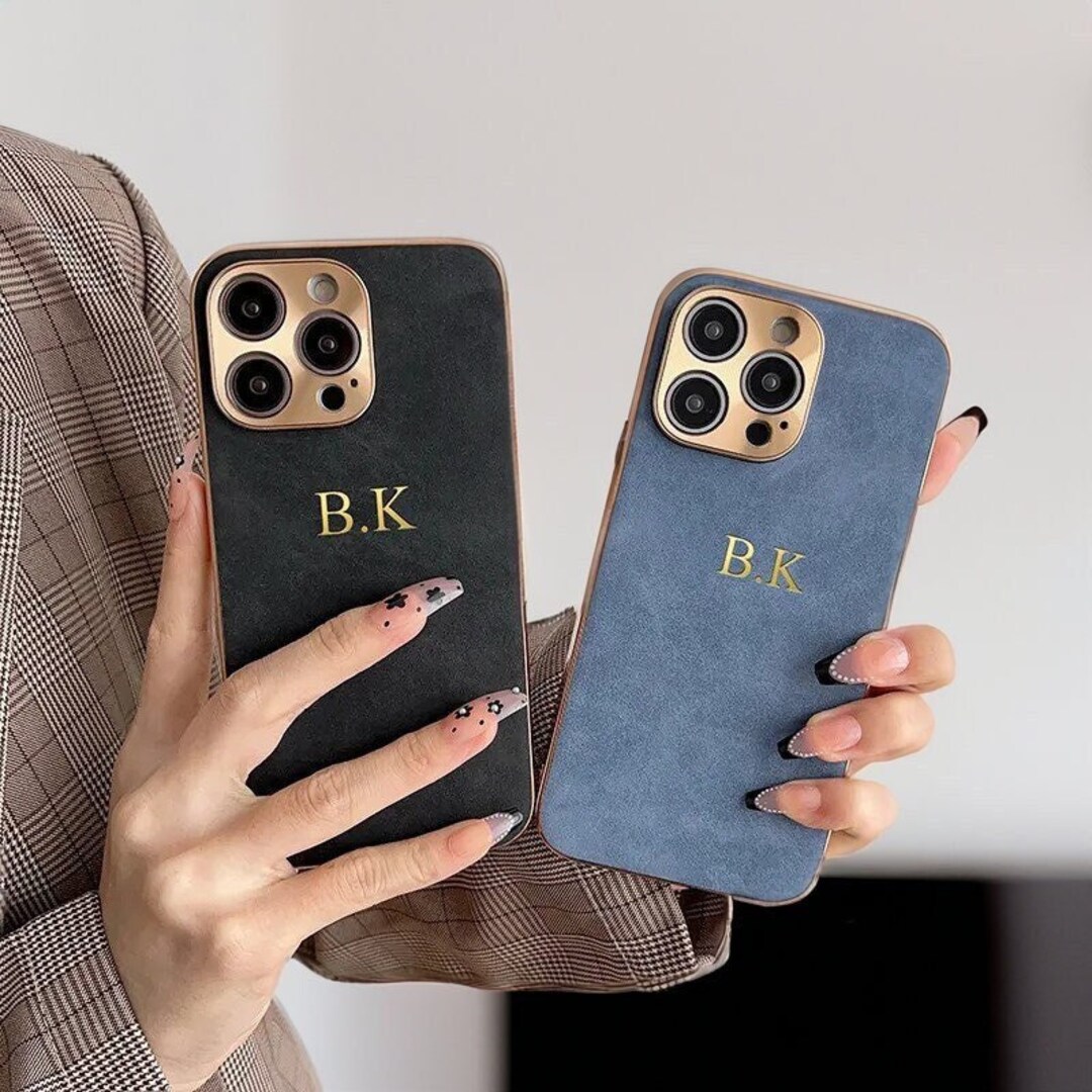 IPhone 15 Pro Case Personalised With Initials Elegant Vegane - Etsy