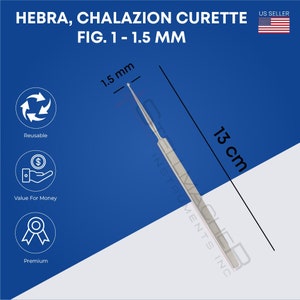 Hebra Chalazion Curette Fig.1 1.5mm Overall Length 13 Cm Premium ...