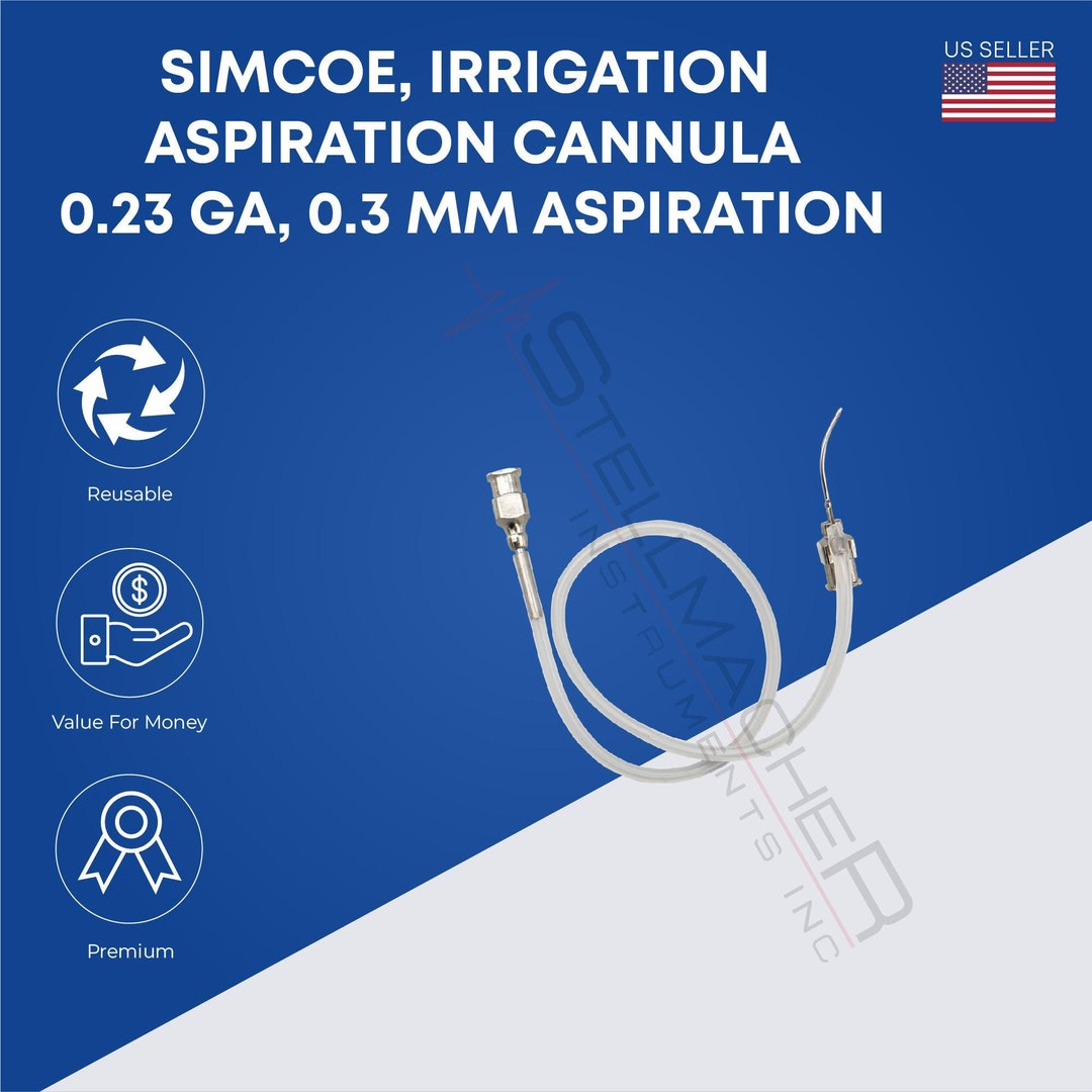 Simcoe Aspiration Irrigation Cannula 23 Ga 0.3 Mm Aspiration Premium ...