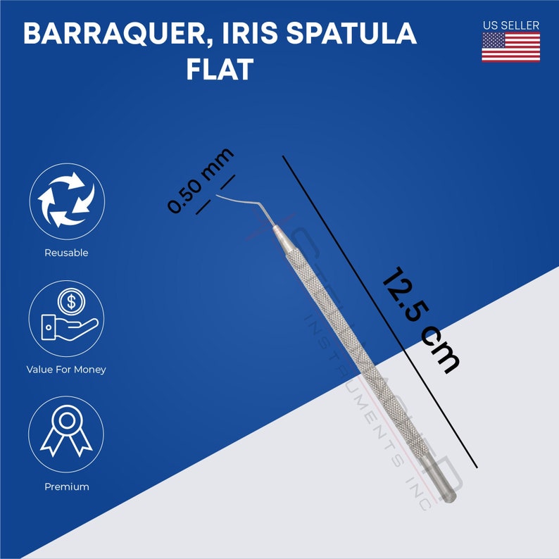 Barraquer Iris Spatula: Flat Ophthalmic Surgical Tool (12.5 Cm) - Etsy