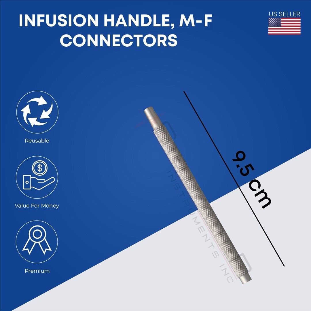 Infusion Handle Ophthalmic Equipment M-F Connectors Overall Length 9 ...