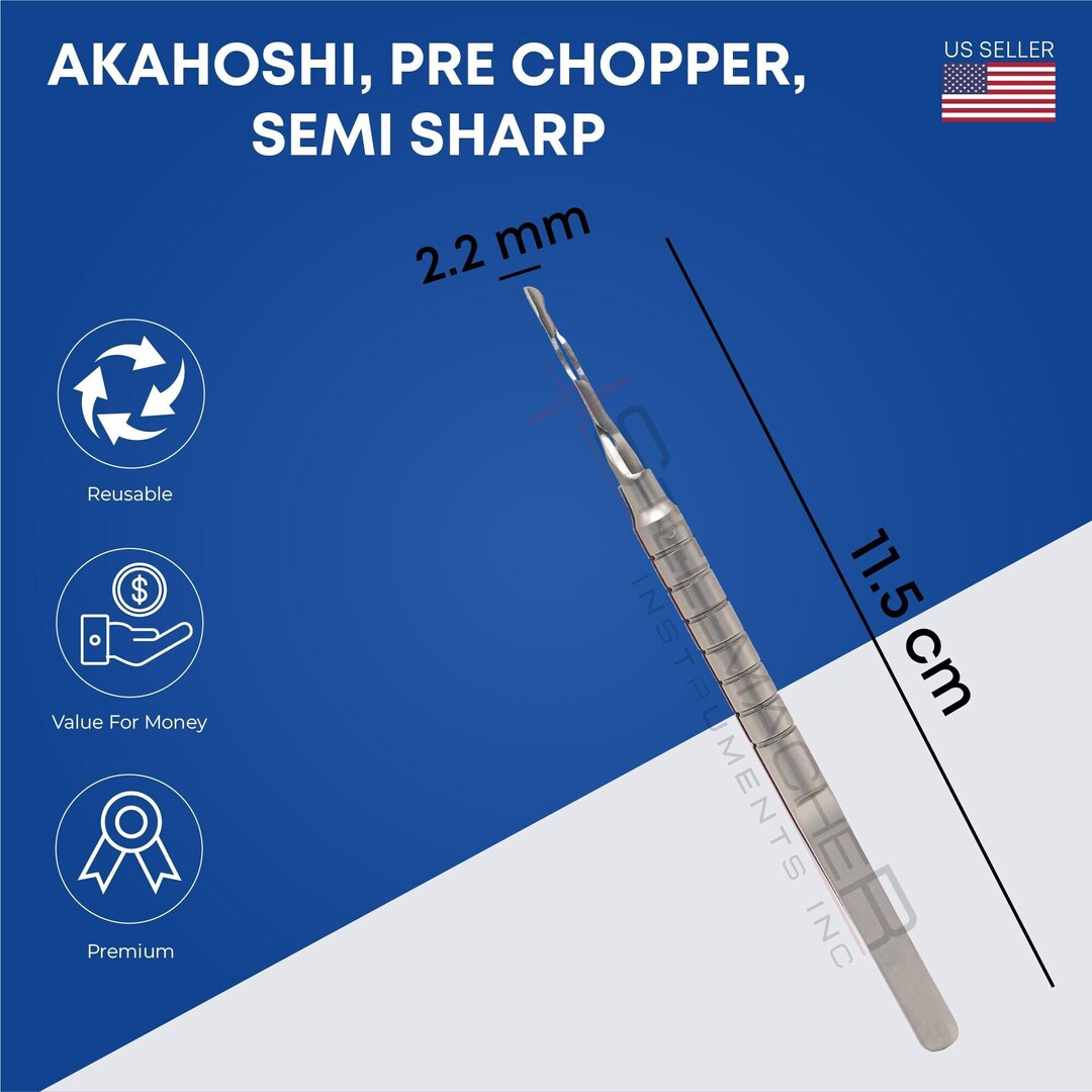 Akahoshi Pre Chopper Overall Length 11.5cm for 2.2mm Incisions Semi ...