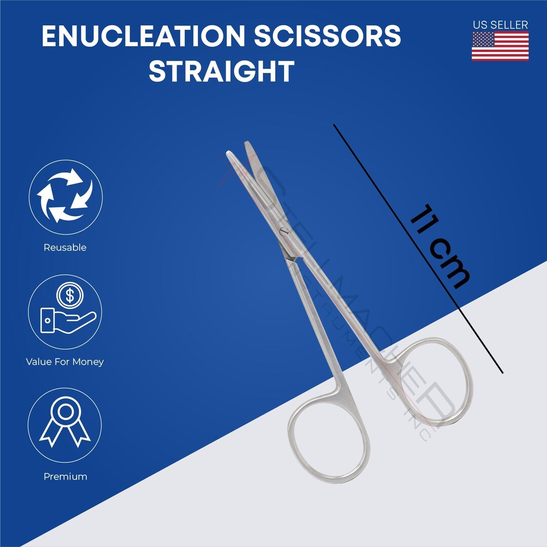 Enucleation Strabismus Scissors Straight Overall Length 11 Cm Premium ...