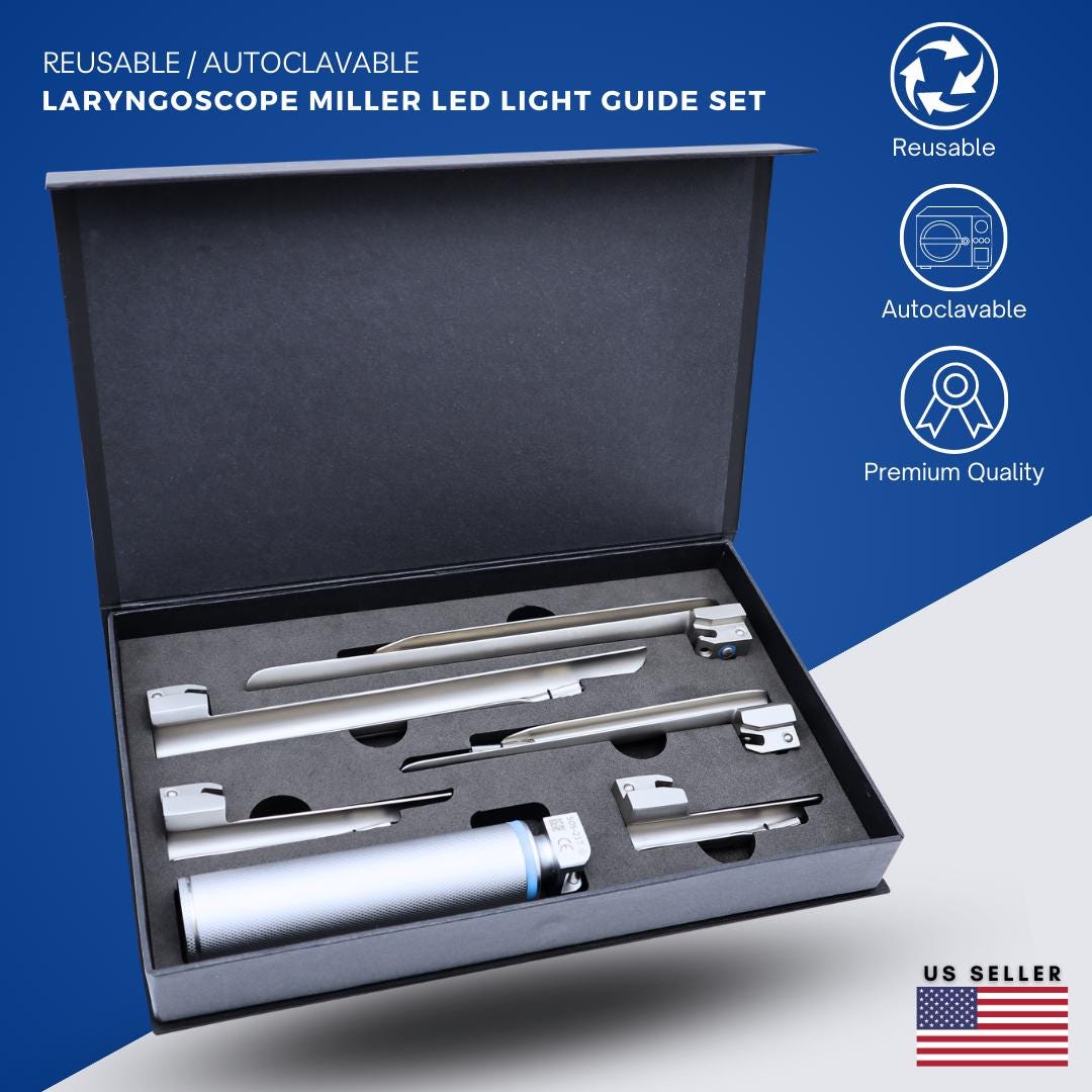 Reusable / Autoclavable Miller Conventional (LED / Halogen Bulb) Set ...