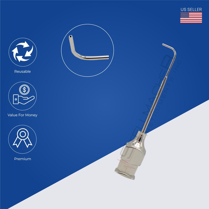 Lachrymal Ophthalmic Cannulas Curved Beveled 23 Ga Premium Ophthalmic ...