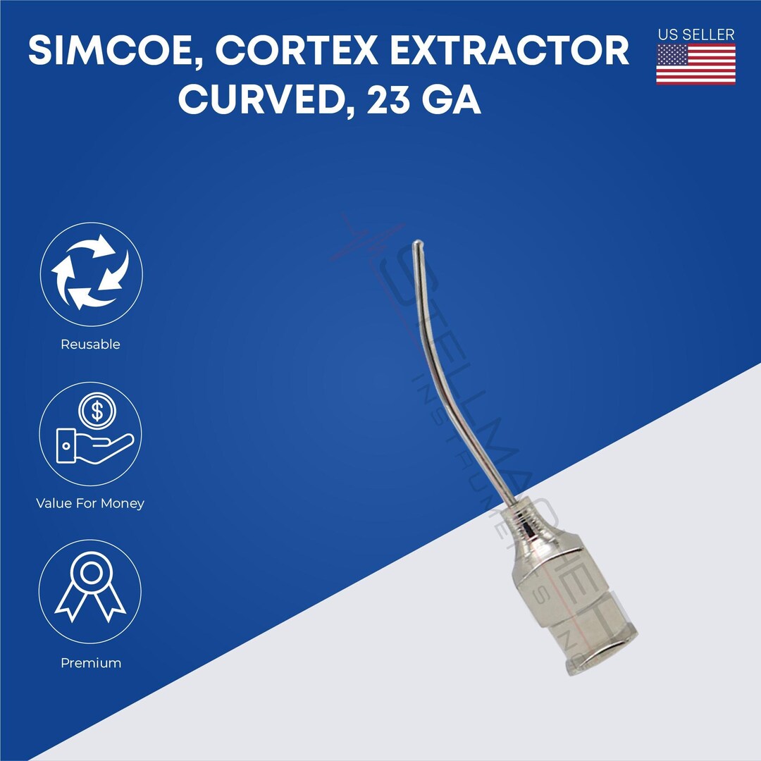 Simcoe Cortex Extractor Ophthalmic Tools Curved 23 Ga Premium ...