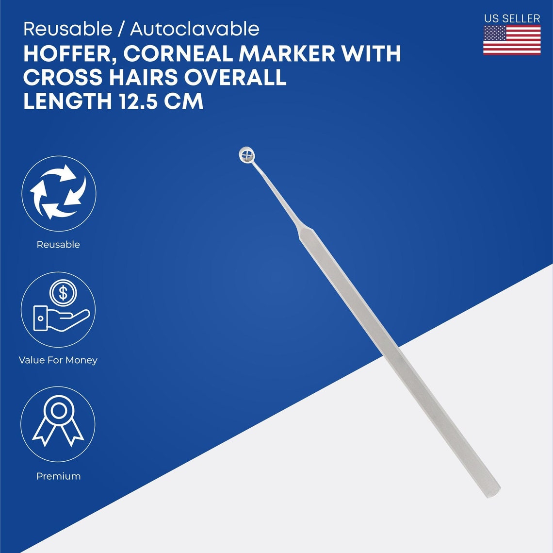 Hoffer Corneal Marker With Cross Hairs 7.0 Mm Overall Length 12.5 Cm ...