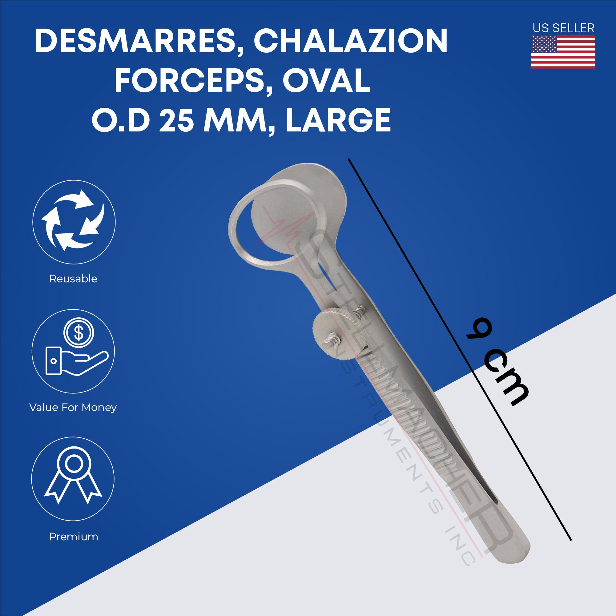 Desmarres Chalazion Forceps Oval O.D 25 Mm Overall Length 9cm Small ...
