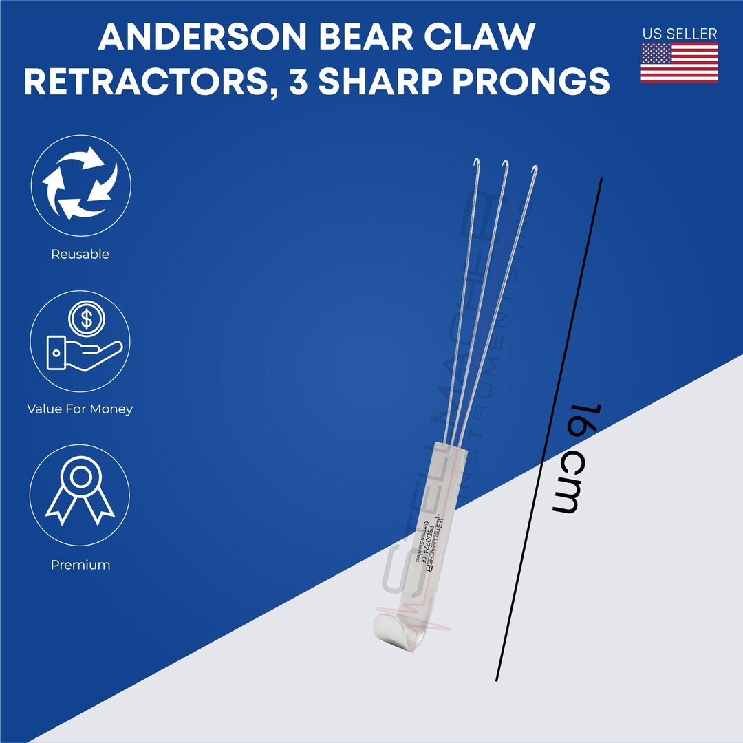 Anderson Bear Claw Retractor 3 Sharpe Prongs 16 Cm Premium Plastic ...