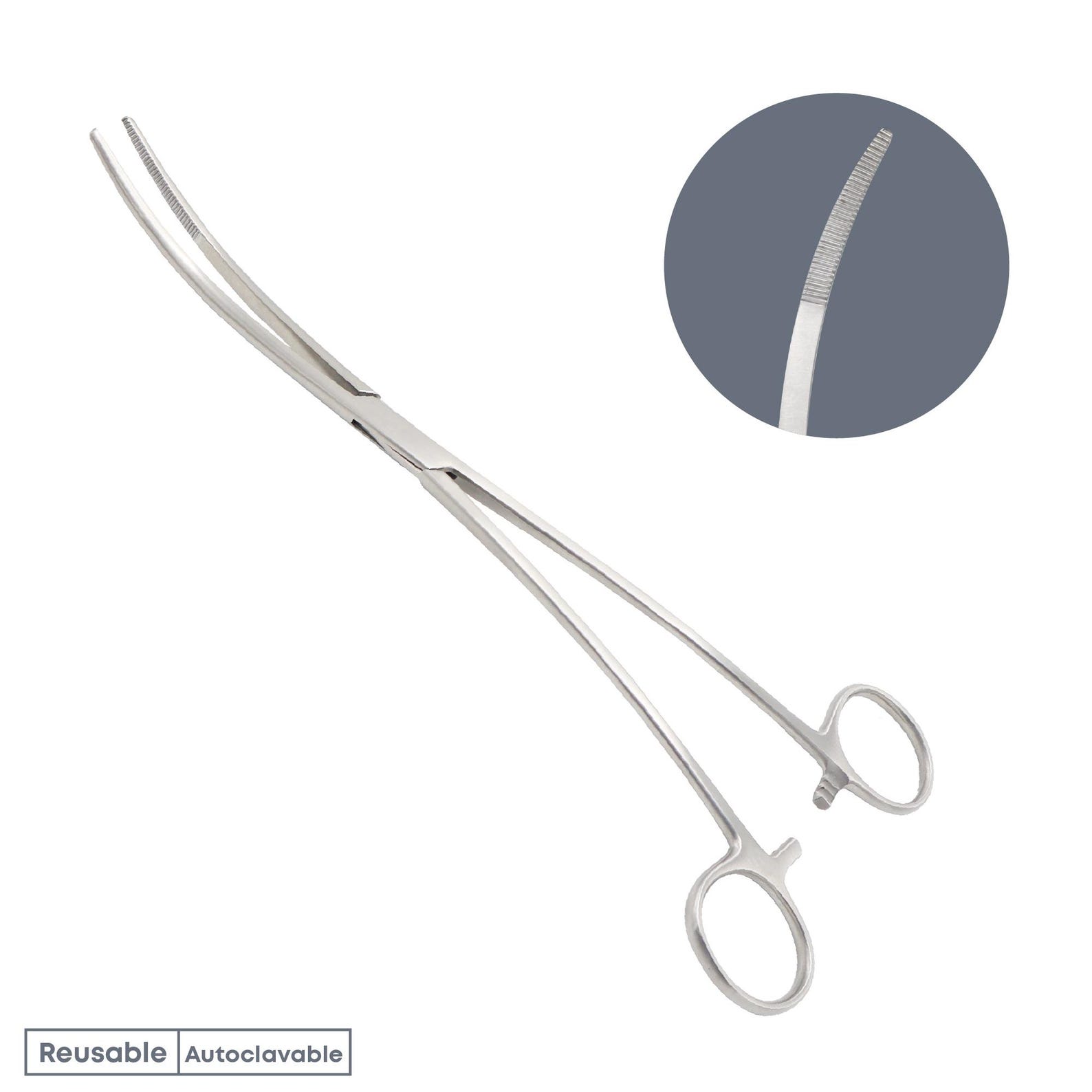 Bozemann Dressing Forceps 26cm Curved Reusable Surgical Clamp Stainless ...