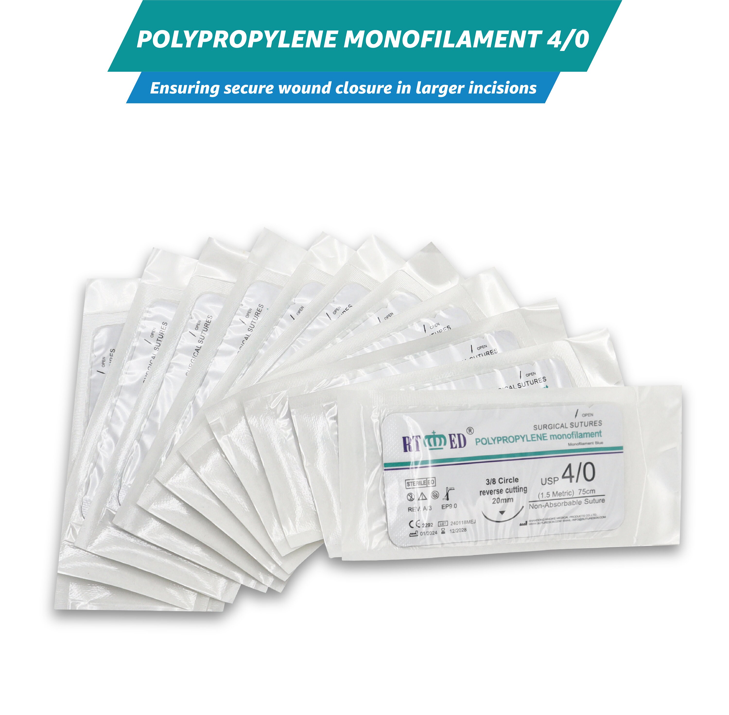 4/0 Polypropylene Suture: Non-absorbable Monofilament Thread - Practice ...