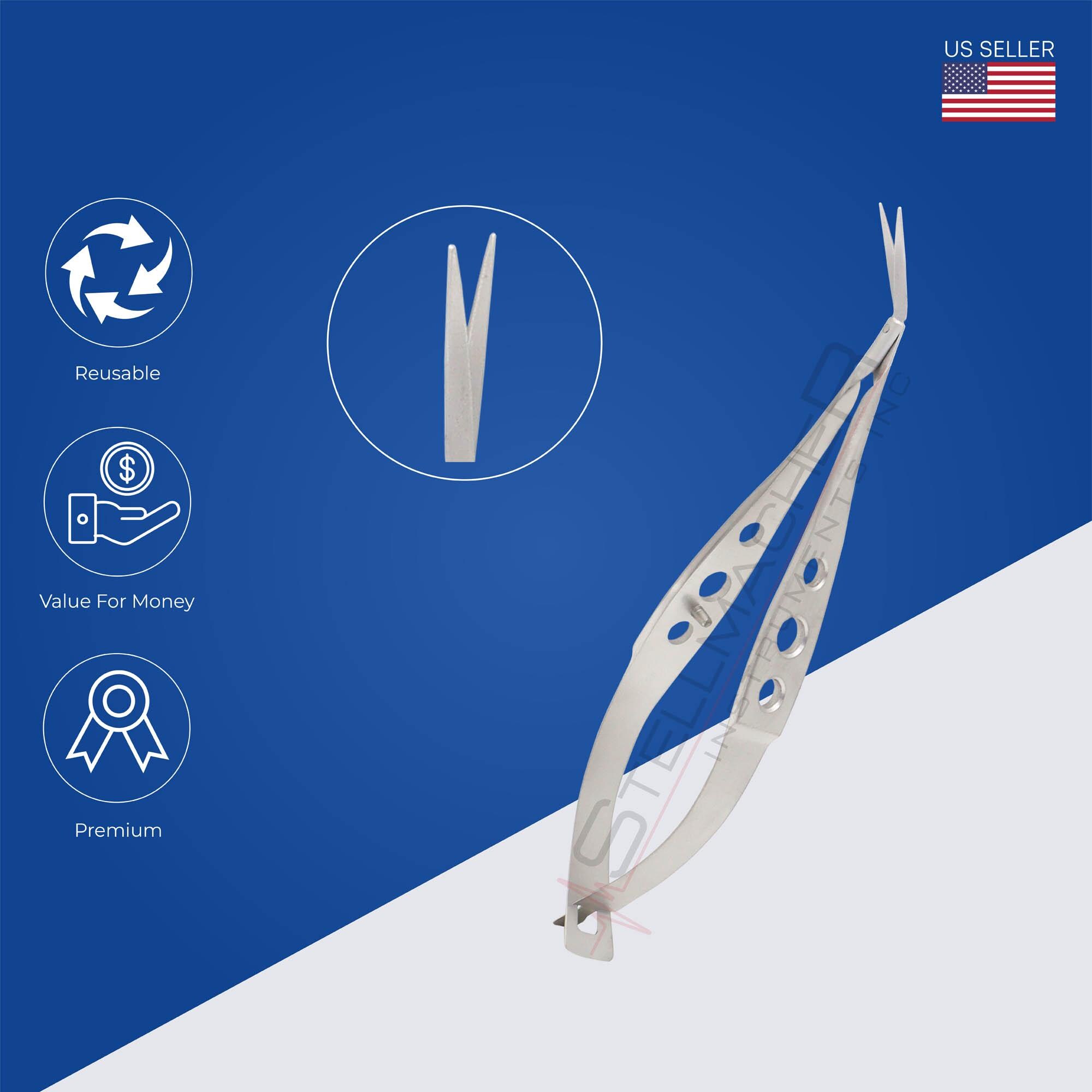 Ong Capsule Scissors Angled Forward Overall Length 9 Cm 11 Mm Blade Premium Ophthalmic Surgical ...