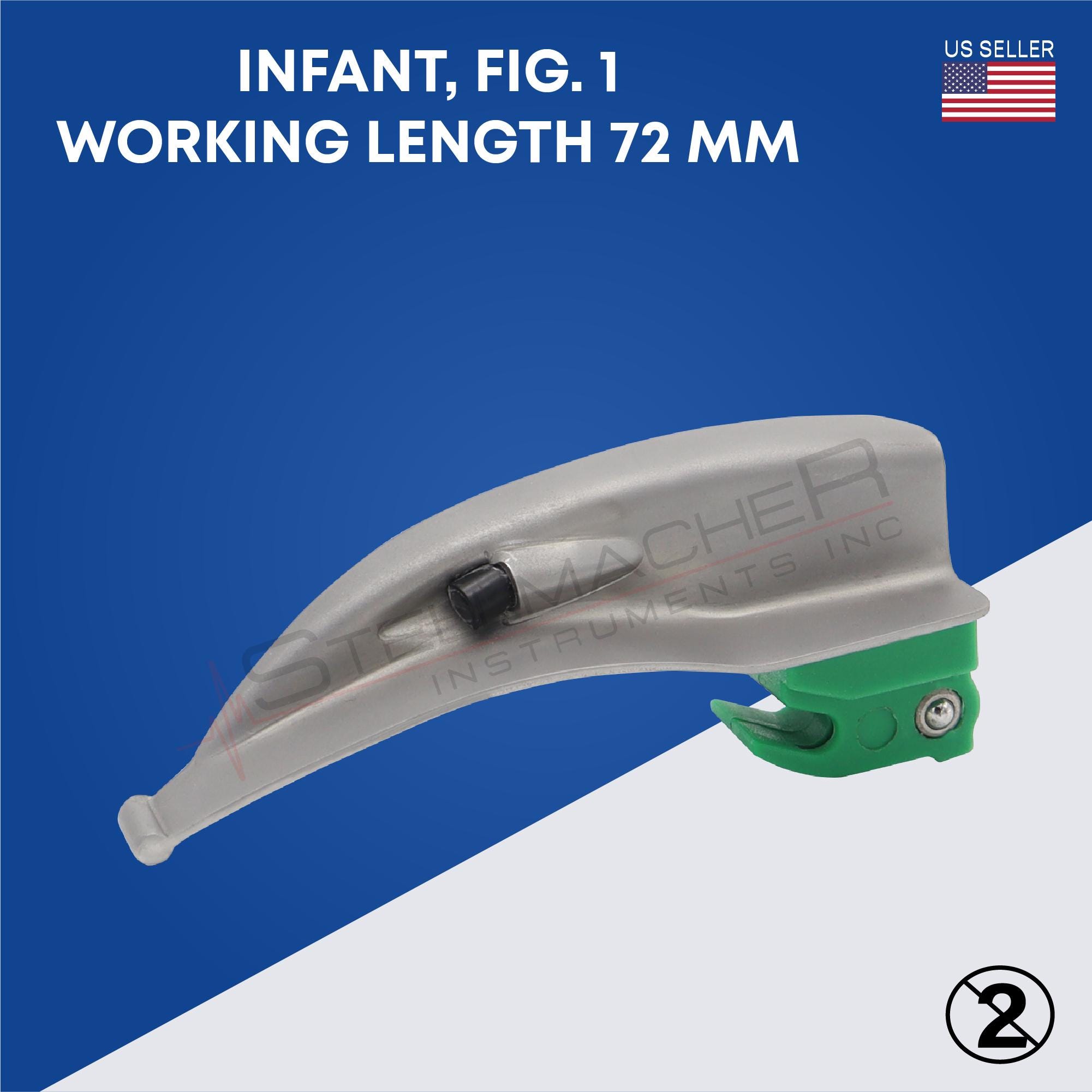 Single Use Medical Laryngoscope Infant Blades Fig 1 - Working Length 72 ...