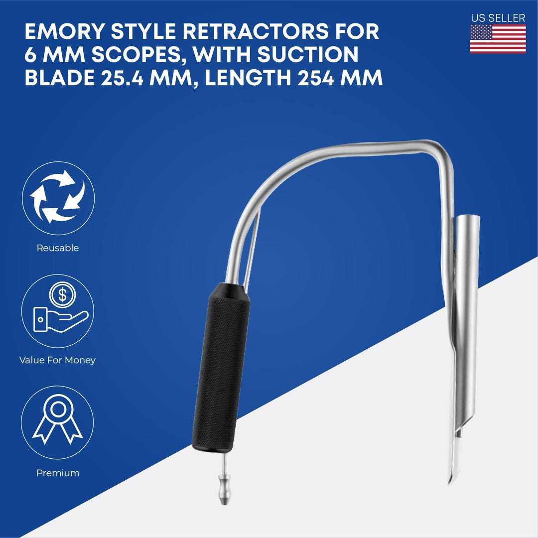EMORY Style Plastic Surgery Retractors for 6 Mm Scopes With Suction ...