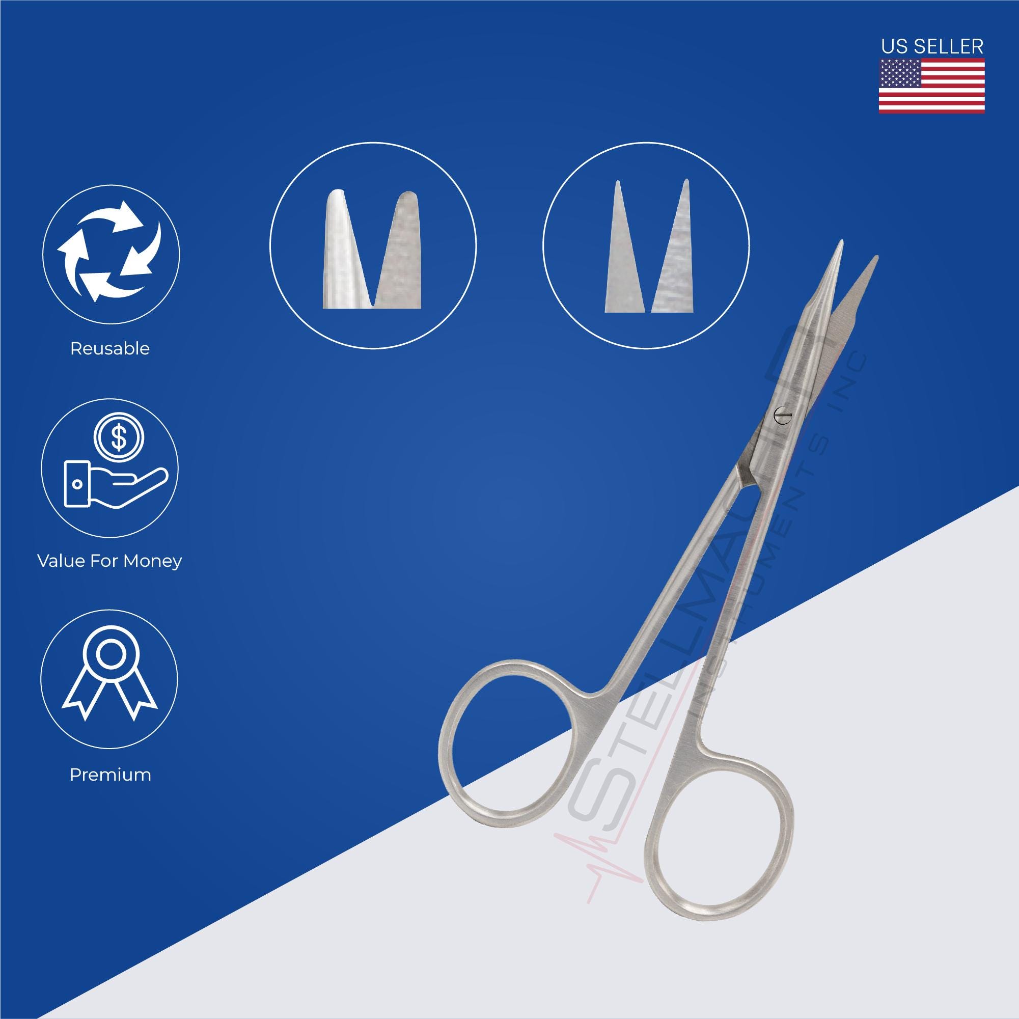 Stevens Tenotomy Scissors Straight Long Model Blunt Overall Length 11.5 ...