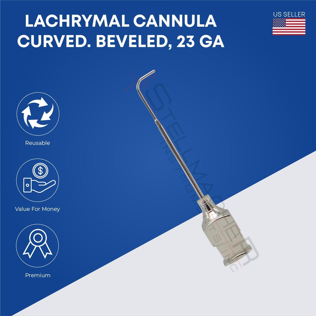 Lachrymal Ophthalmic Cannulas Curved Beveled 23 Ga Premium Ophthalmic ...