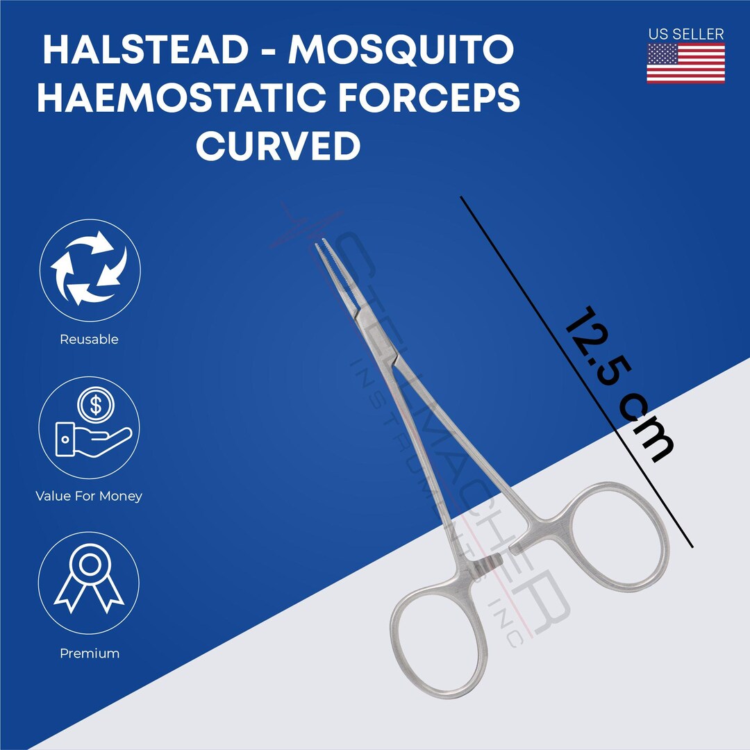 Halstead Mosquito Haemostatic Forceps Curved Overall Length 12.5 Cm ...