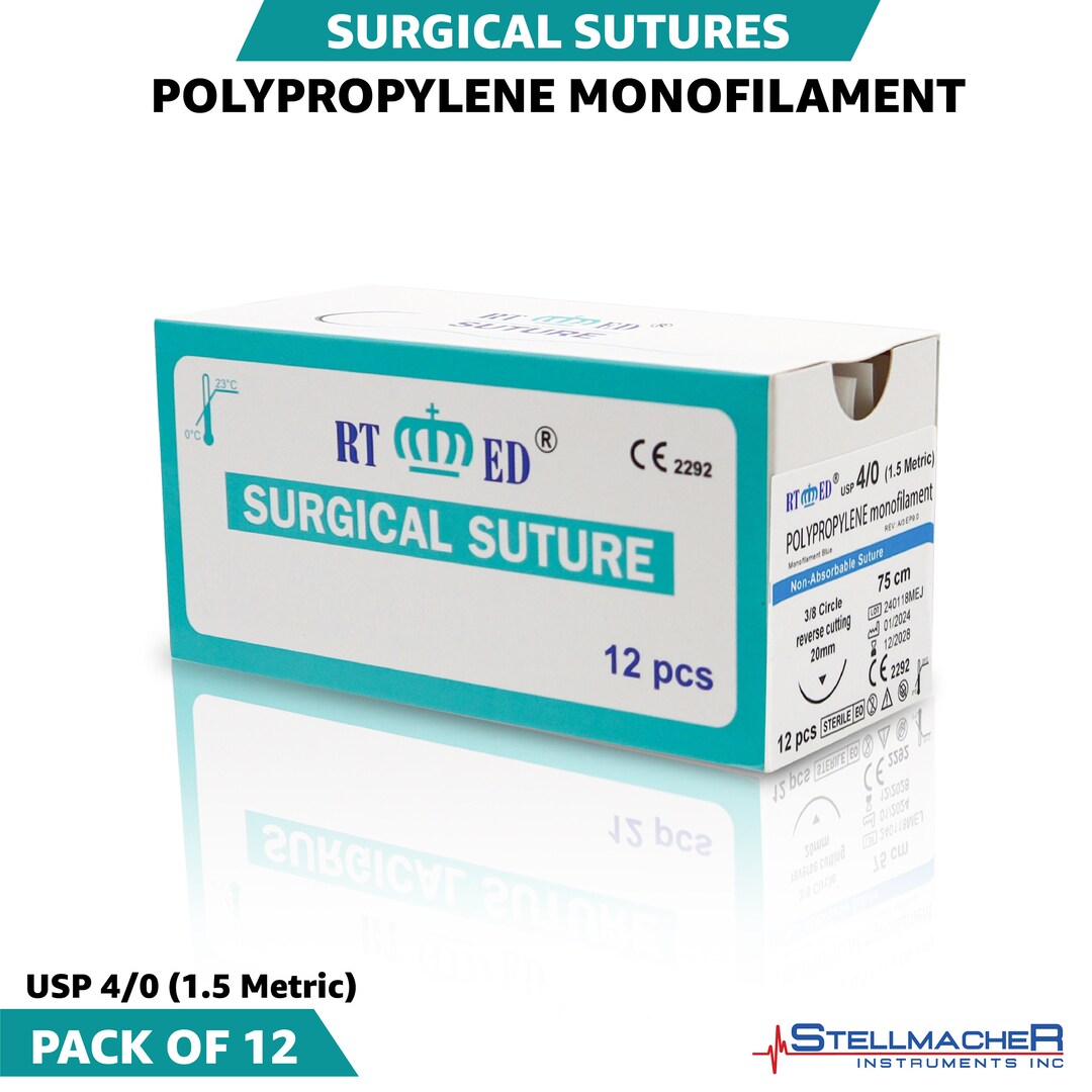 4/0 Polypropylene Suture: Non-absorbable Monofilament Thread - Practice ...