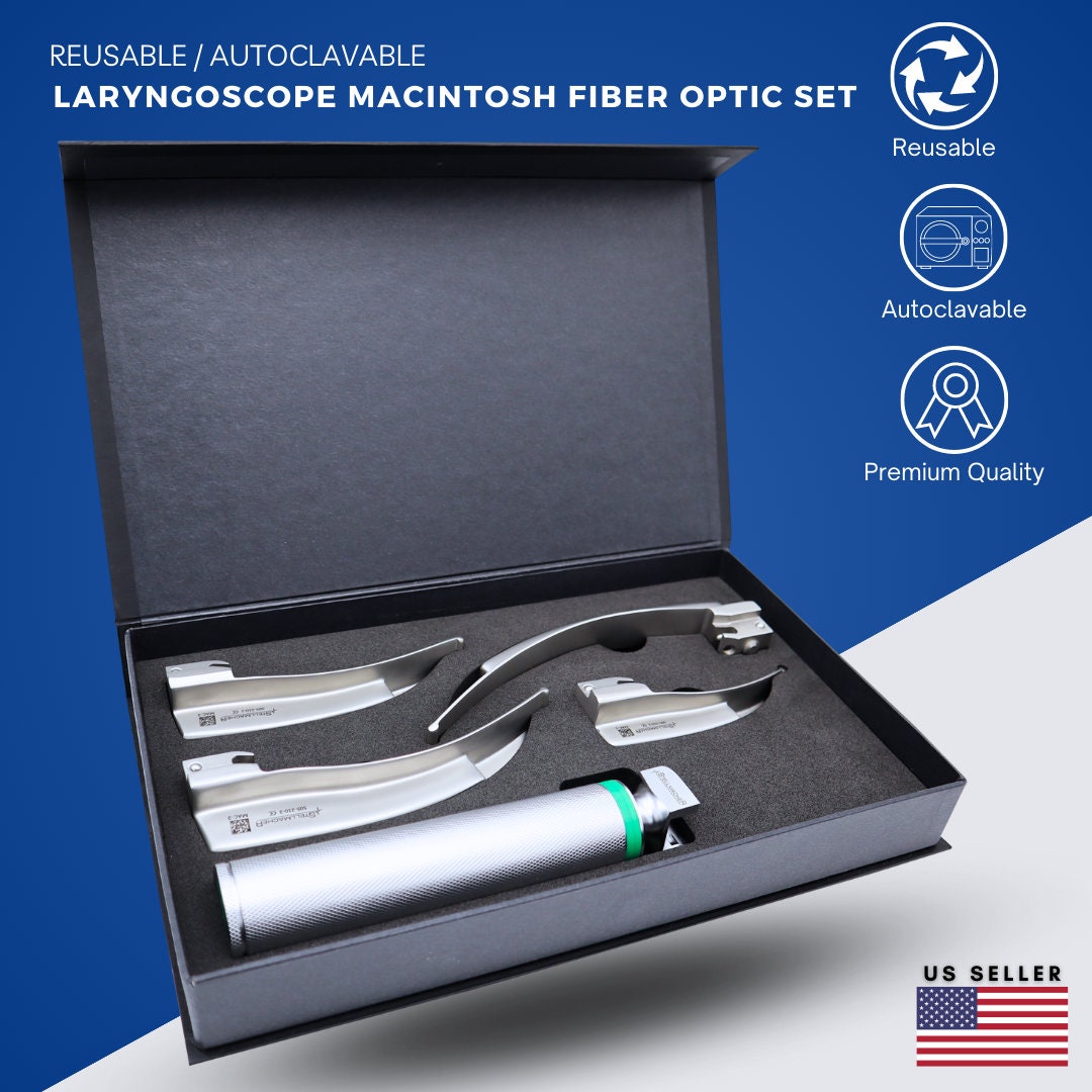 Laryngoscope Fiber Optic Set Integrated Reusable Laryngoscopic Sets ...