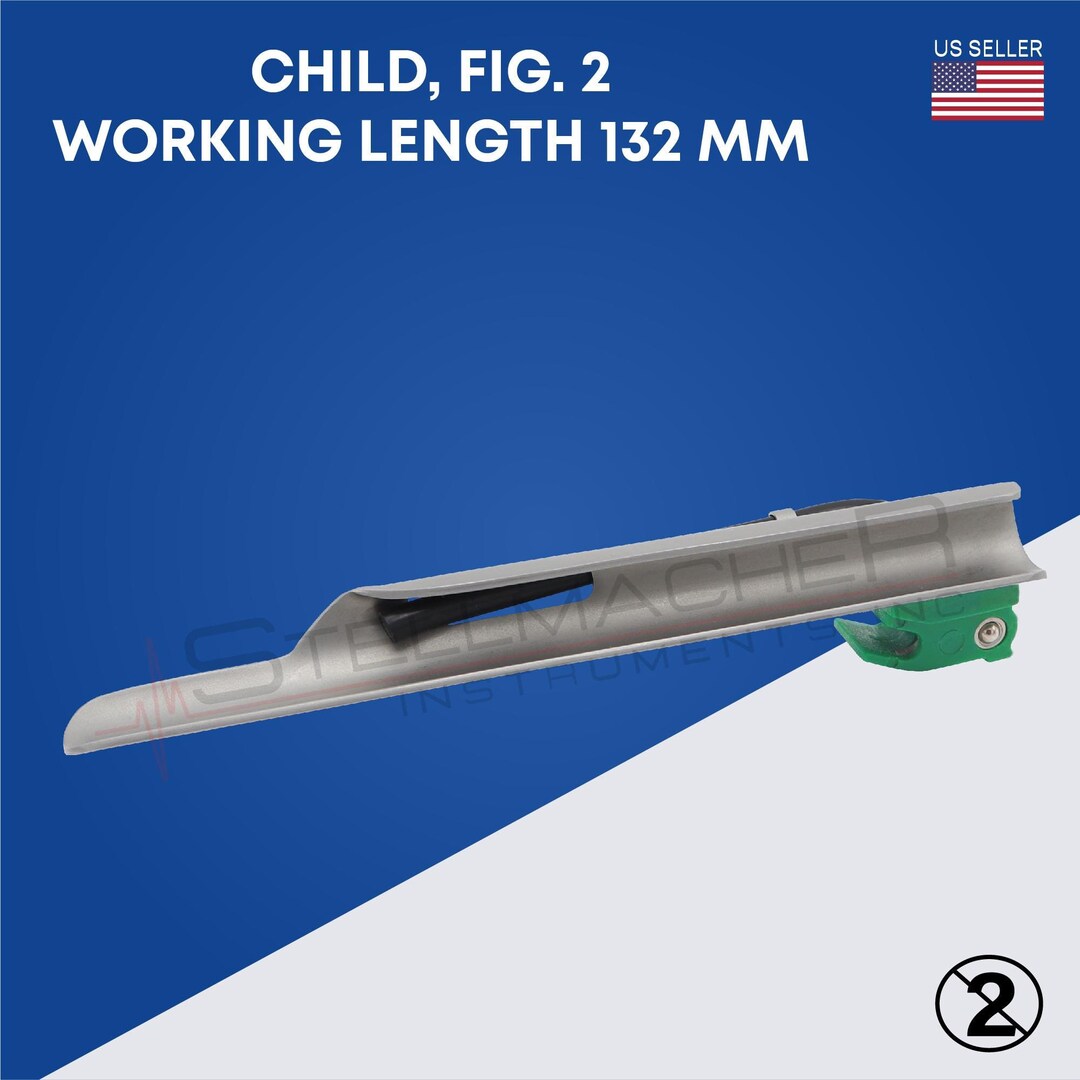 Single Use Laryngoscope Blades Miller Blades Fig 2 - Working Length ...
