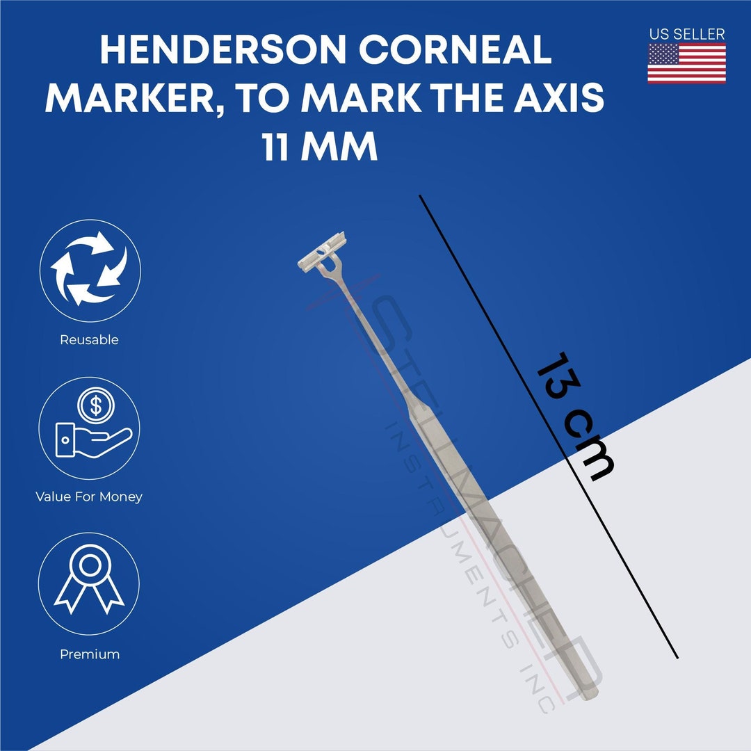Henderson Corneal Marker to Mark the Axis 11 Mm Overall Length 13 Cm Premium Ophthalmic Surgical ...