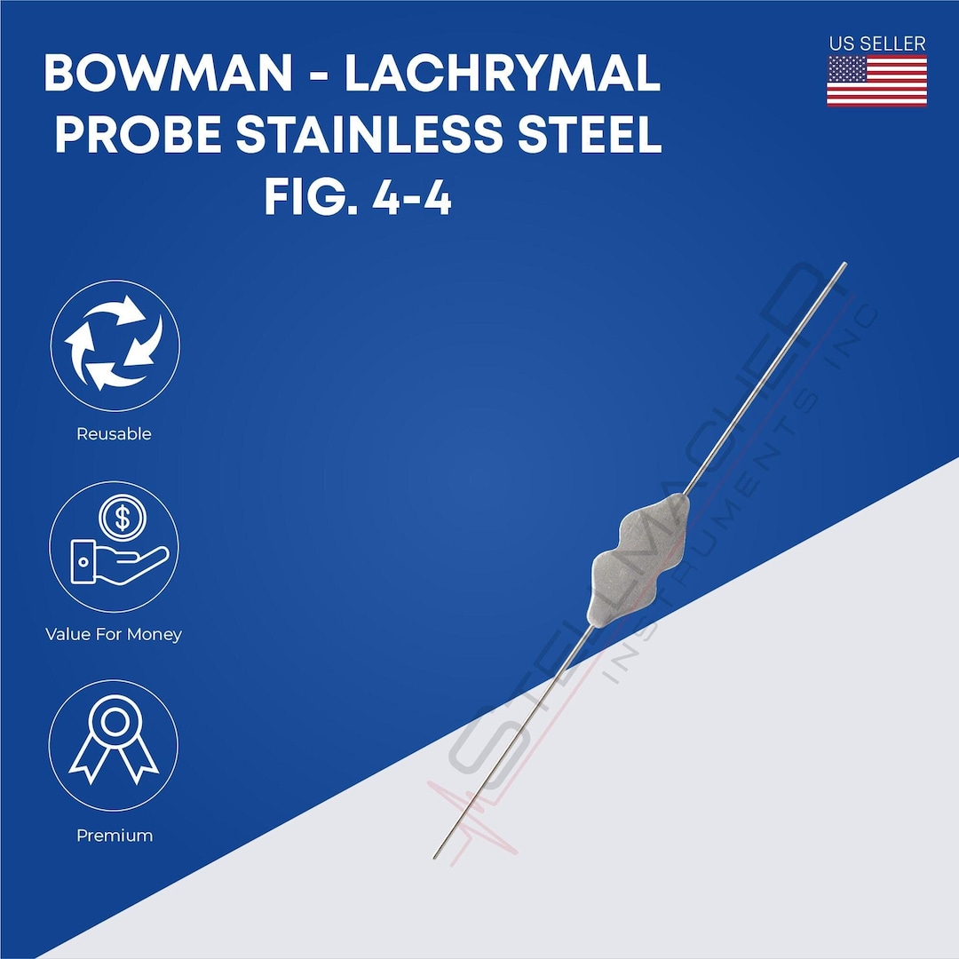Bowman Lachrymal Probe Stainless Steel Overall Length 13 Cm Cylindrical ...