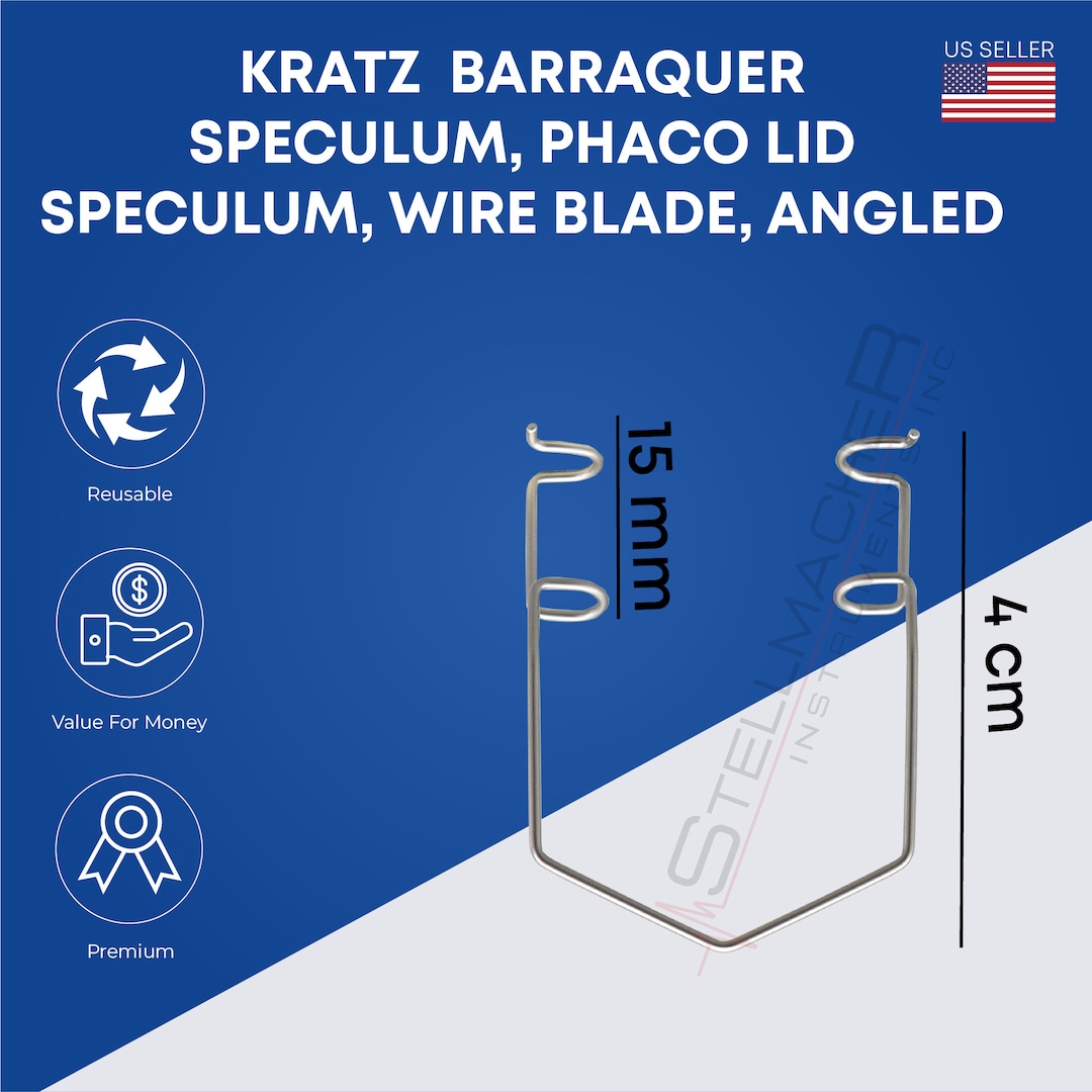 Kratz Barraquer Eye Speculum 15mm Wire Blade Ophthalmic Lid Surgery Instruments - Etsy