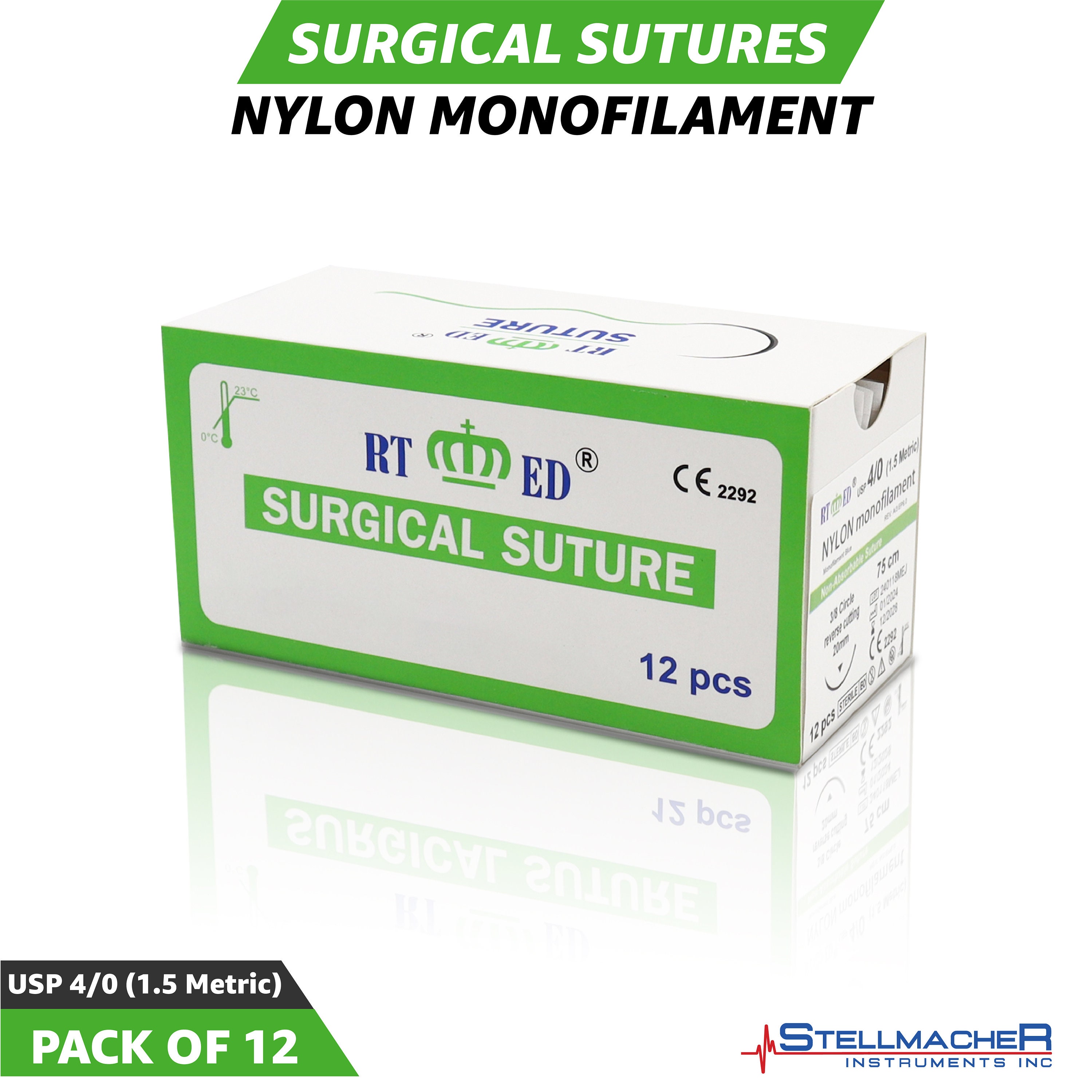 4/0 Nylon Suture Thread Medical Needle Non-absorbable for Suture ...
