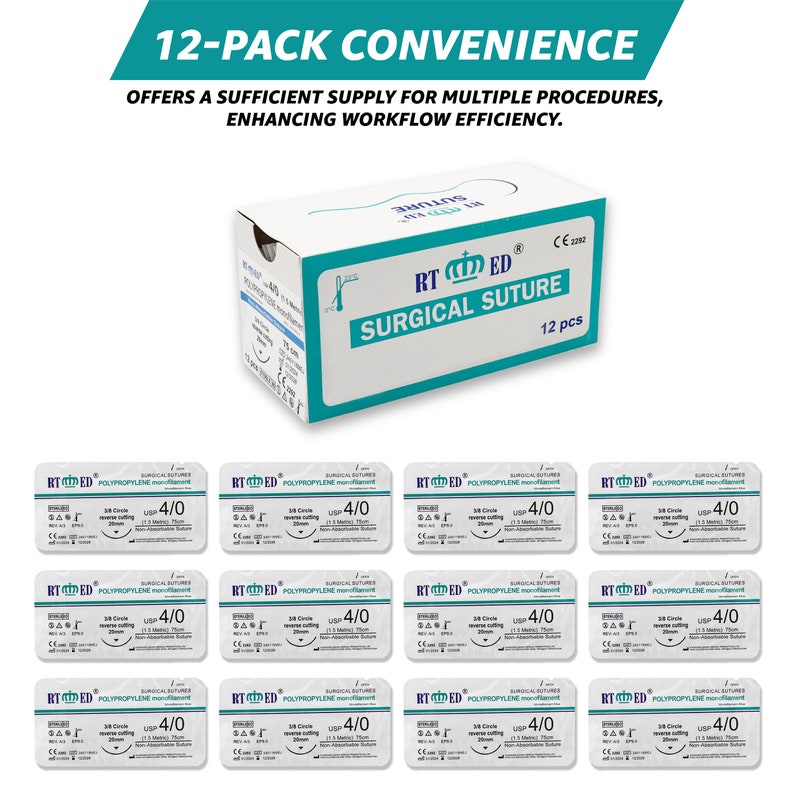 4/0 Polypropylene Suture: Non-absorbable Monofilament Thread - Practice ...