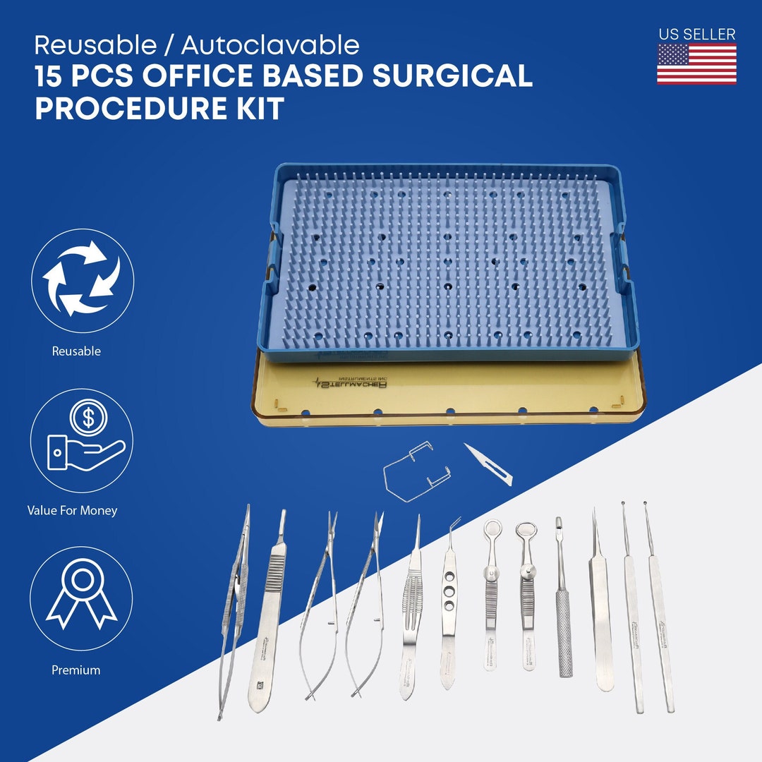 15 Pcs Chalazion Ophthalmic Cataract Set Surgical Instruments ...