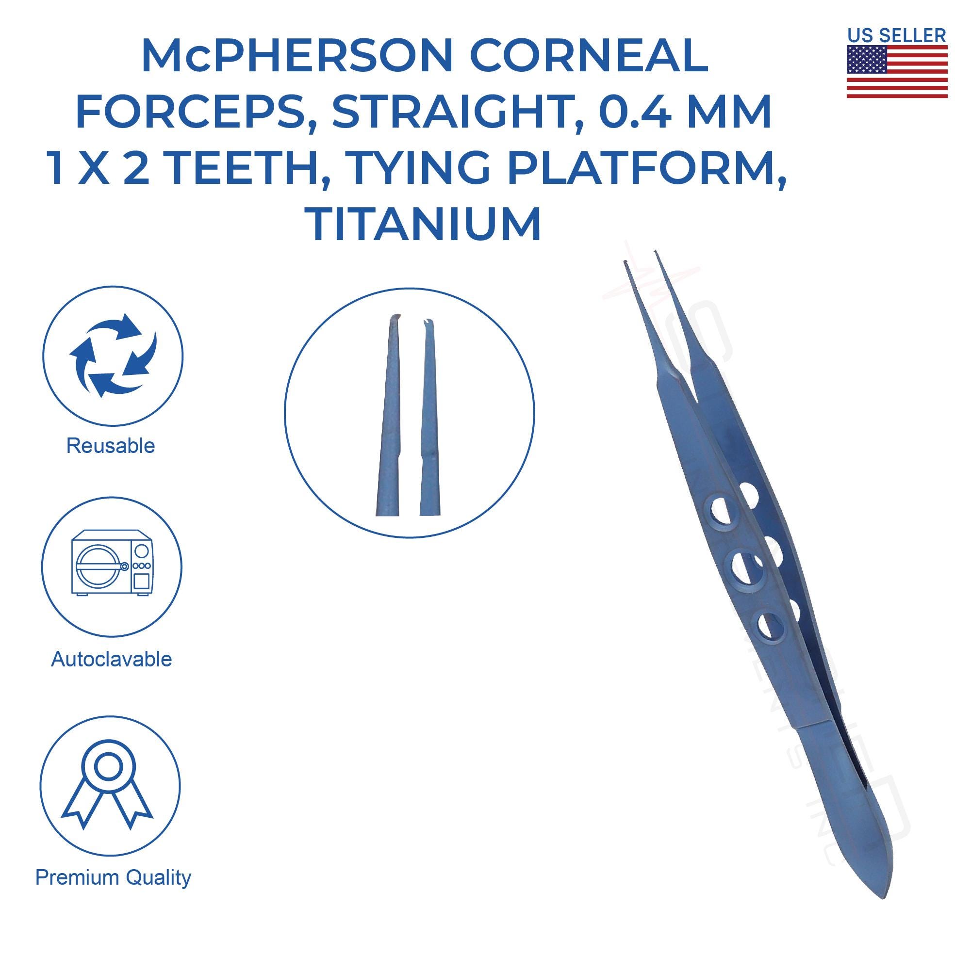 Mcpherson Micro Tying Ophthalmic Forceps Angled 6 Mm Tying Platform Overall Length 11 Cm ...