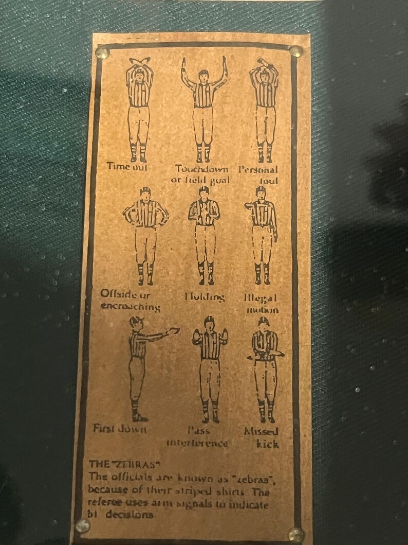 Vintage Wood Football Shadow Box Sammy Baugh Don Huston Jim Thorpe and ...