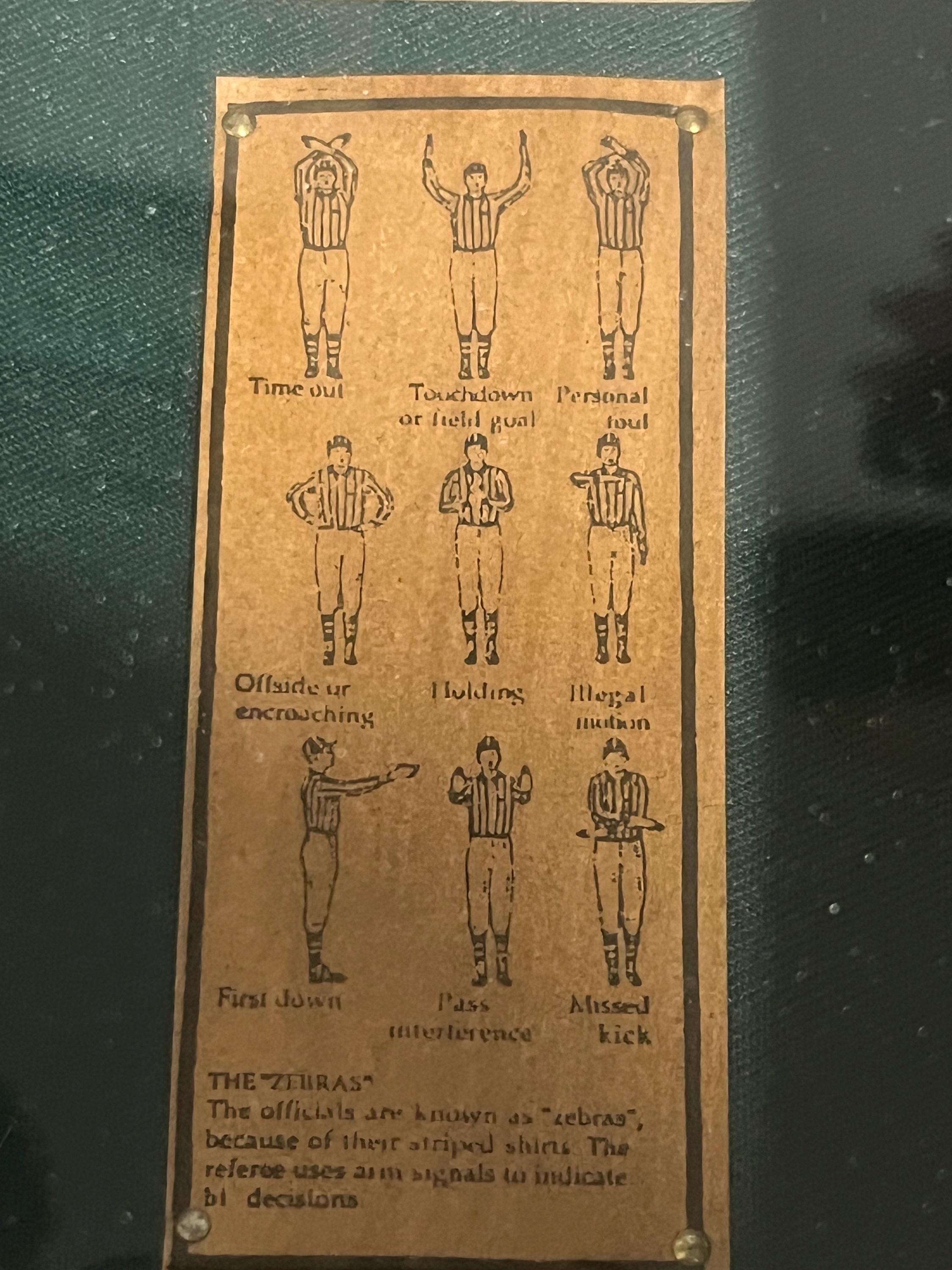 Vintage Wood Football Shadow Box Sammy Baugh Don Huston Jim Thorpe and ...