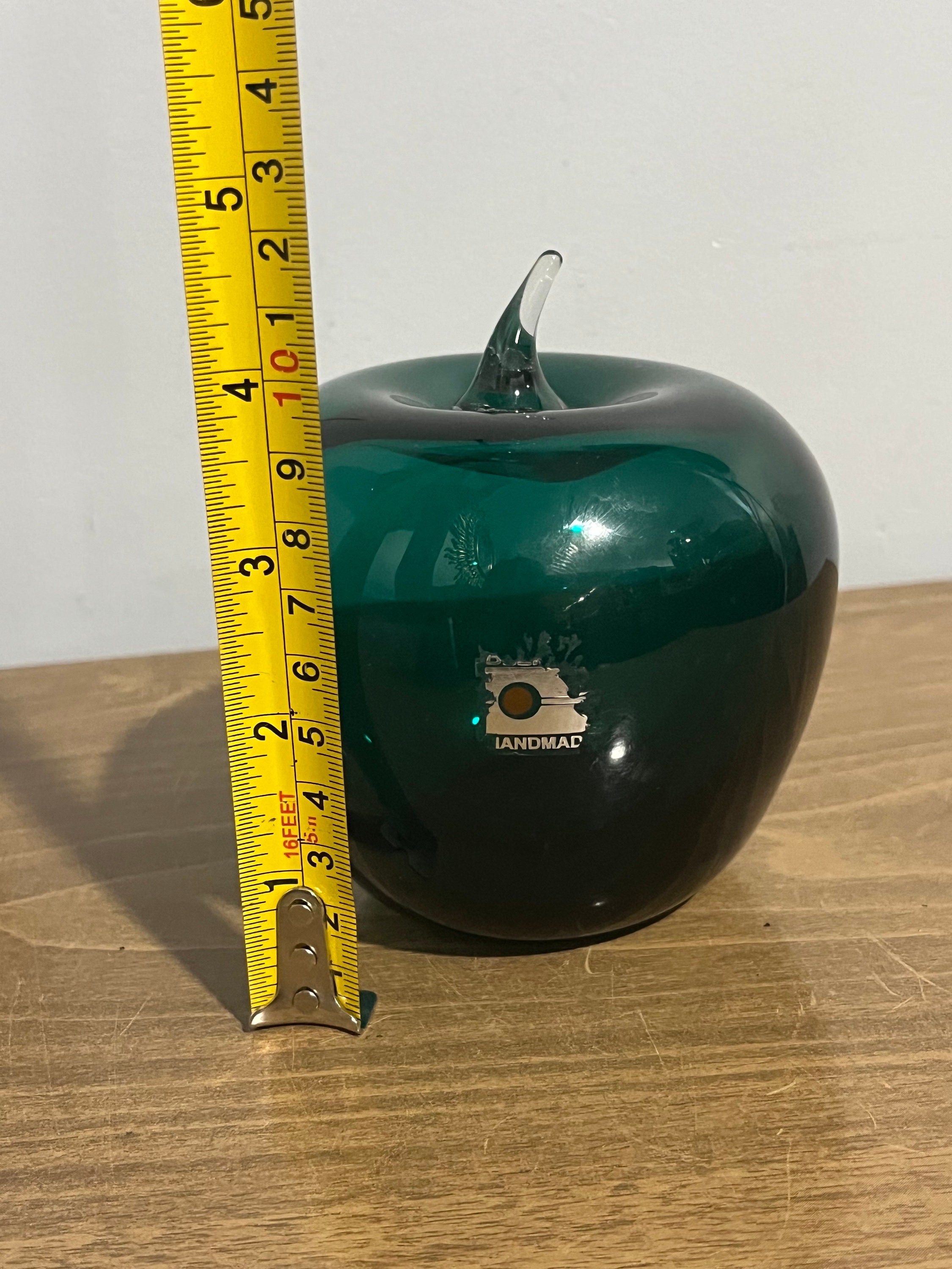Vintage Green Hand Blown Glass Apple From Blenko Decor/paperweight - Etsy