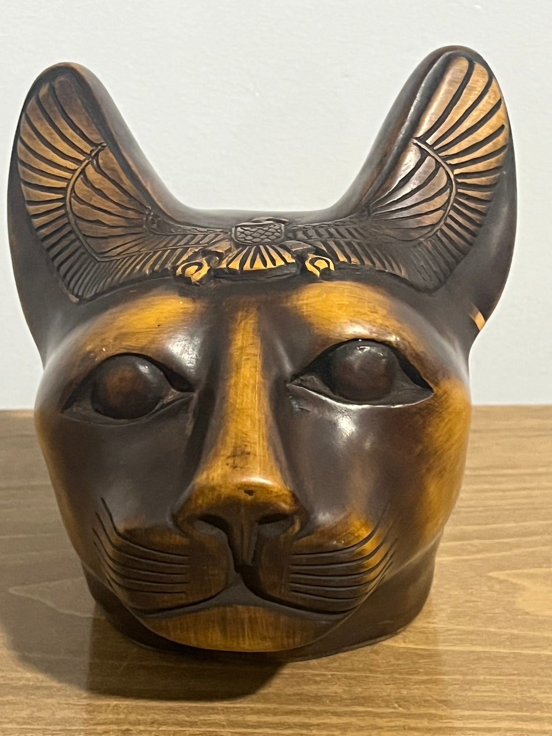 Egyptian Cat Bastet Head Figure - Etsy