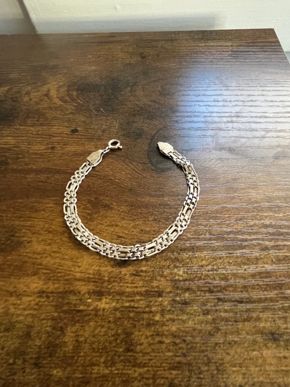 Sterling Silver Bracelet with Hallmark Design - Gem