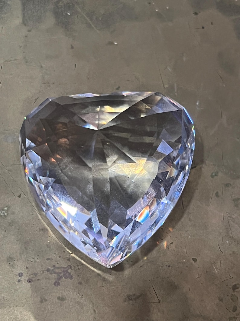 Vintage Swarovski Clear Crystal Faceted Heart With No Box - Etsy