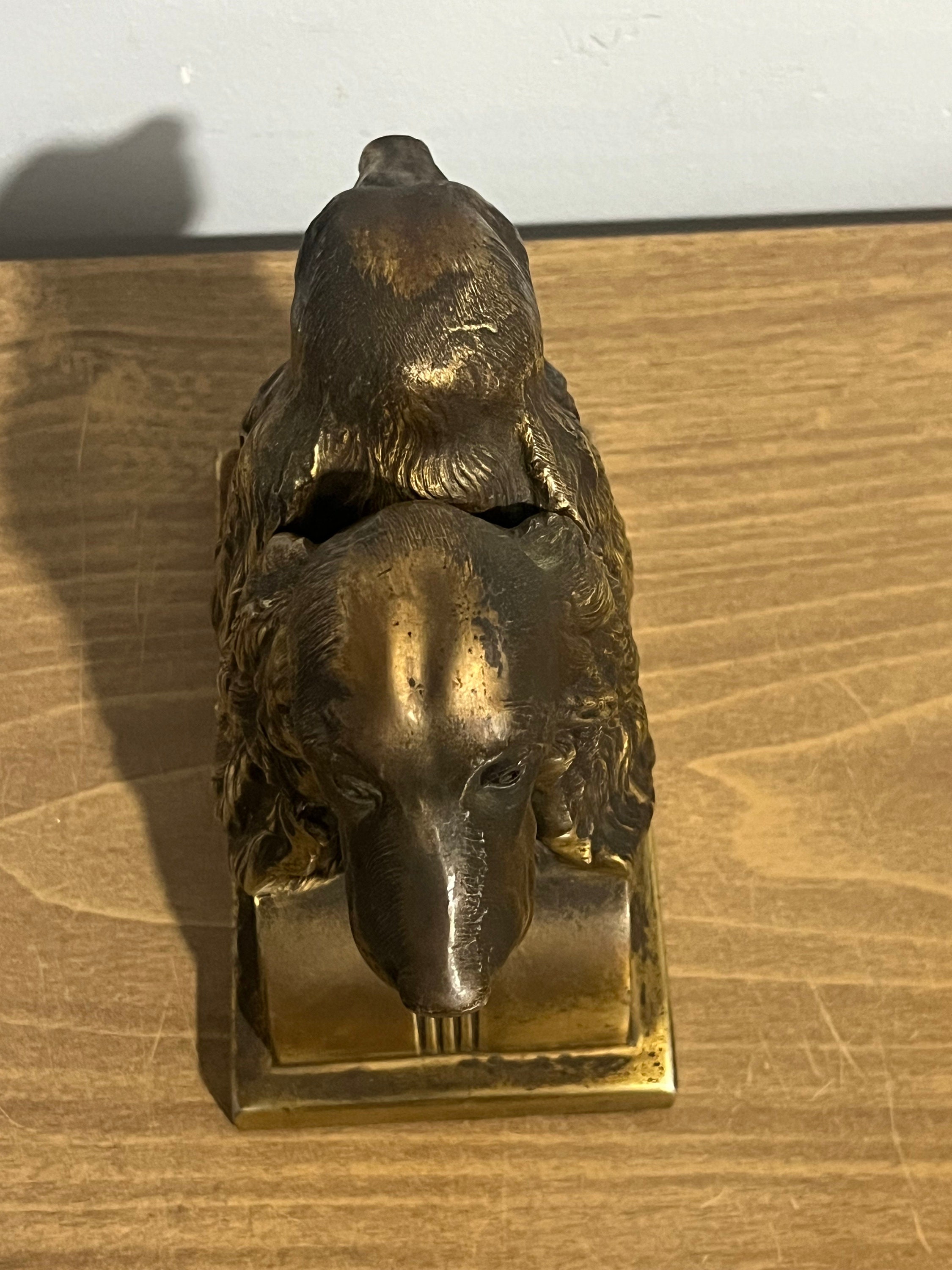 Vtg Brass Cocker Spaniel Bookends - Etsy
