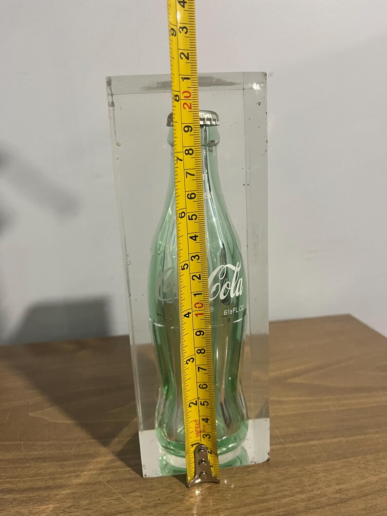 Vintage Coca Cola Opened Emptied Bottle Invaded in Lucite/acrylic Case ...