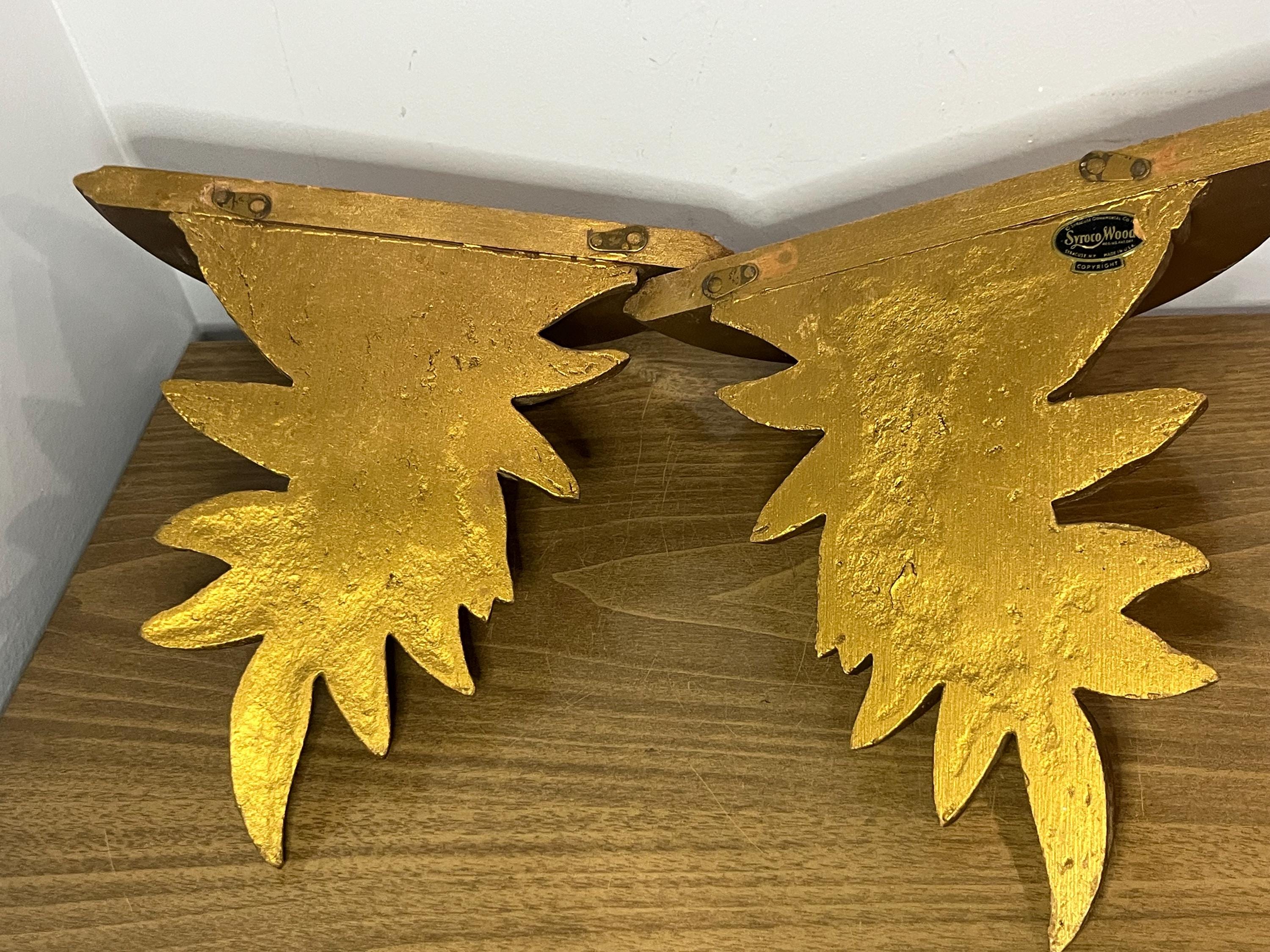 Vintage Syroco Wood Gold Gilt Wall Shelves - Etsy